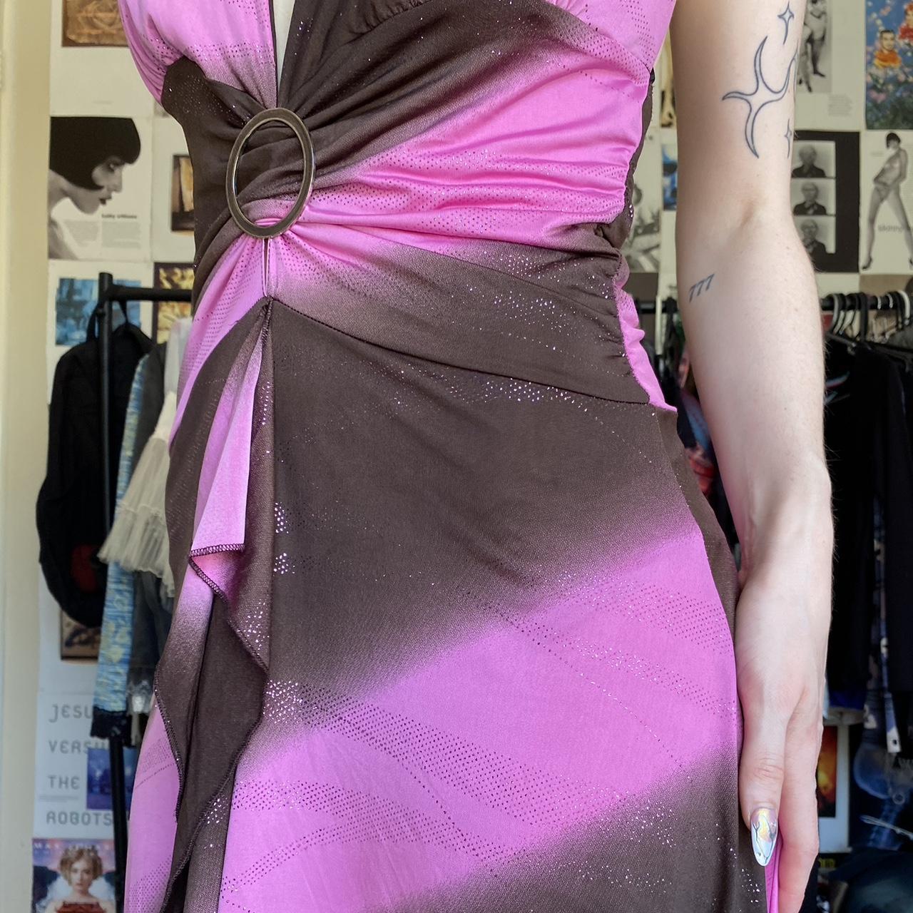 stunning vintage 00s halter neck dress 💗💗 with... - Depop