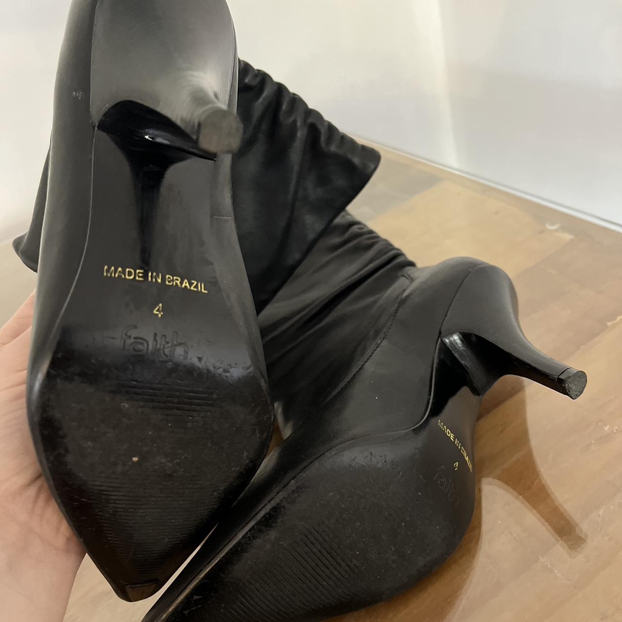 Vintage leather faith stiletto boots #faith #vintage - Depop