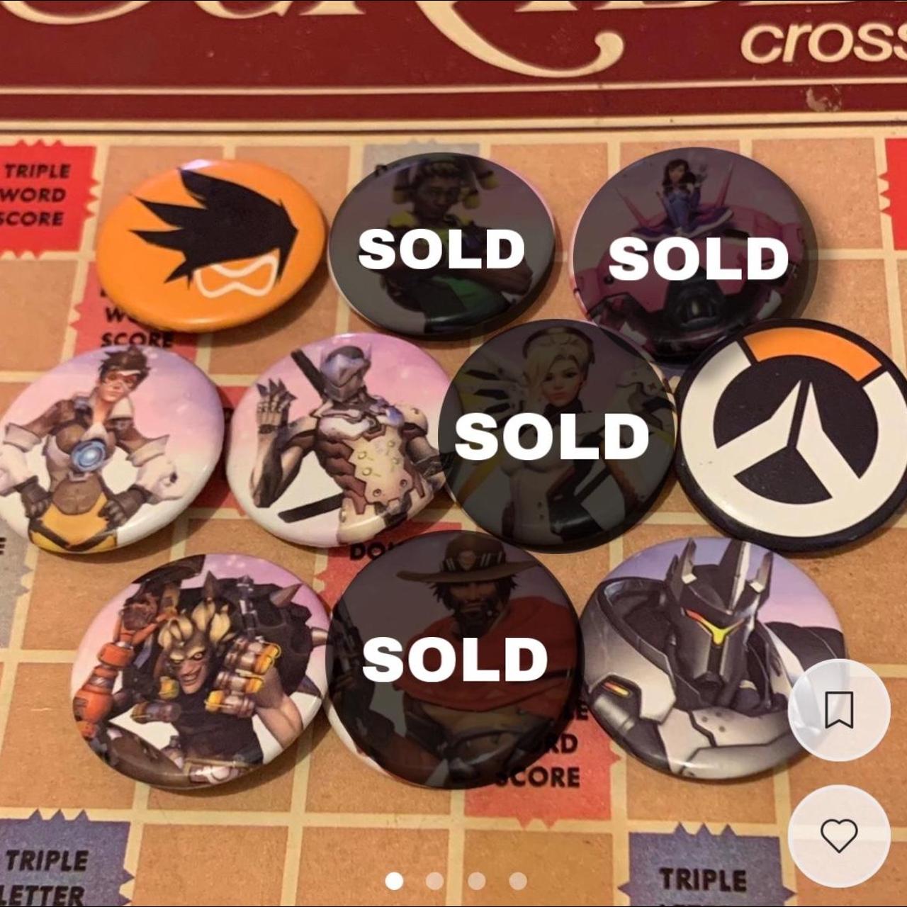 overwatch button lot! $2 each! message me & let me... - Depop