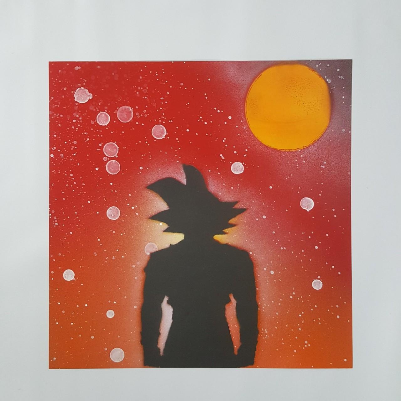Goku Painting Custom Hand Made Dragonball Z Art... - Depop
