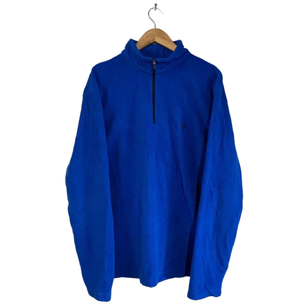 Chaps Sports Mens Quarter Zip Fleece Tech Jacket In... - Depop