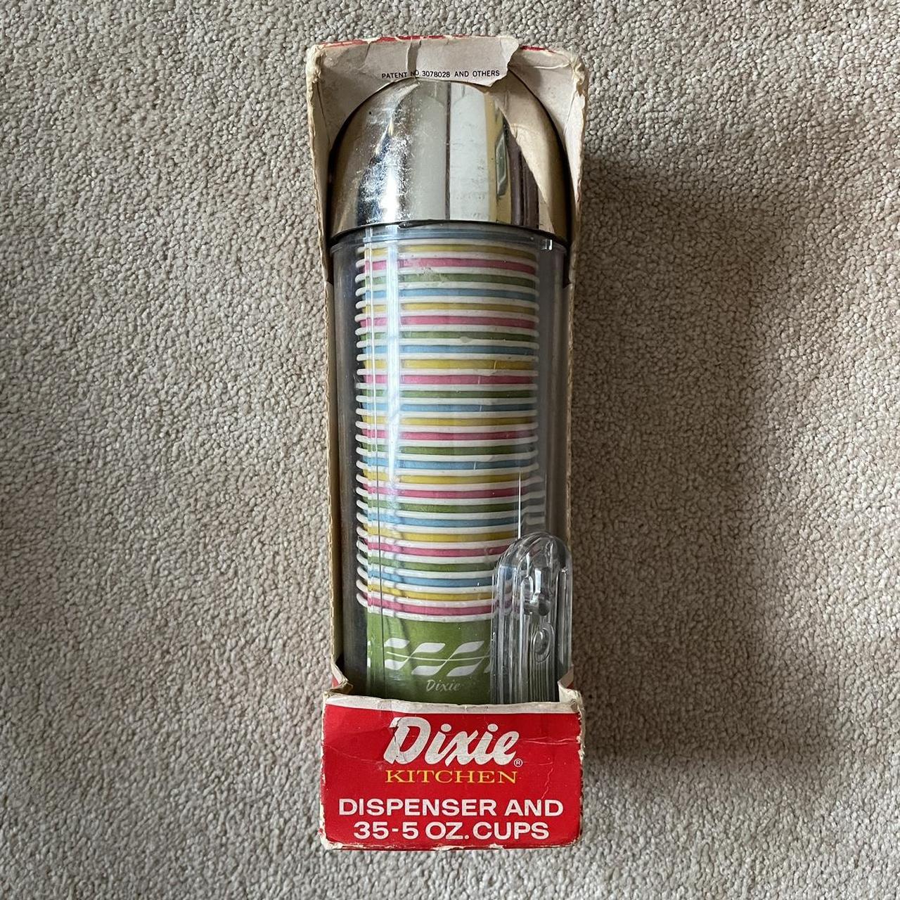 NIB Dixie Kitchen Cup Dispenser and 35 5oz Cups In... - Depop