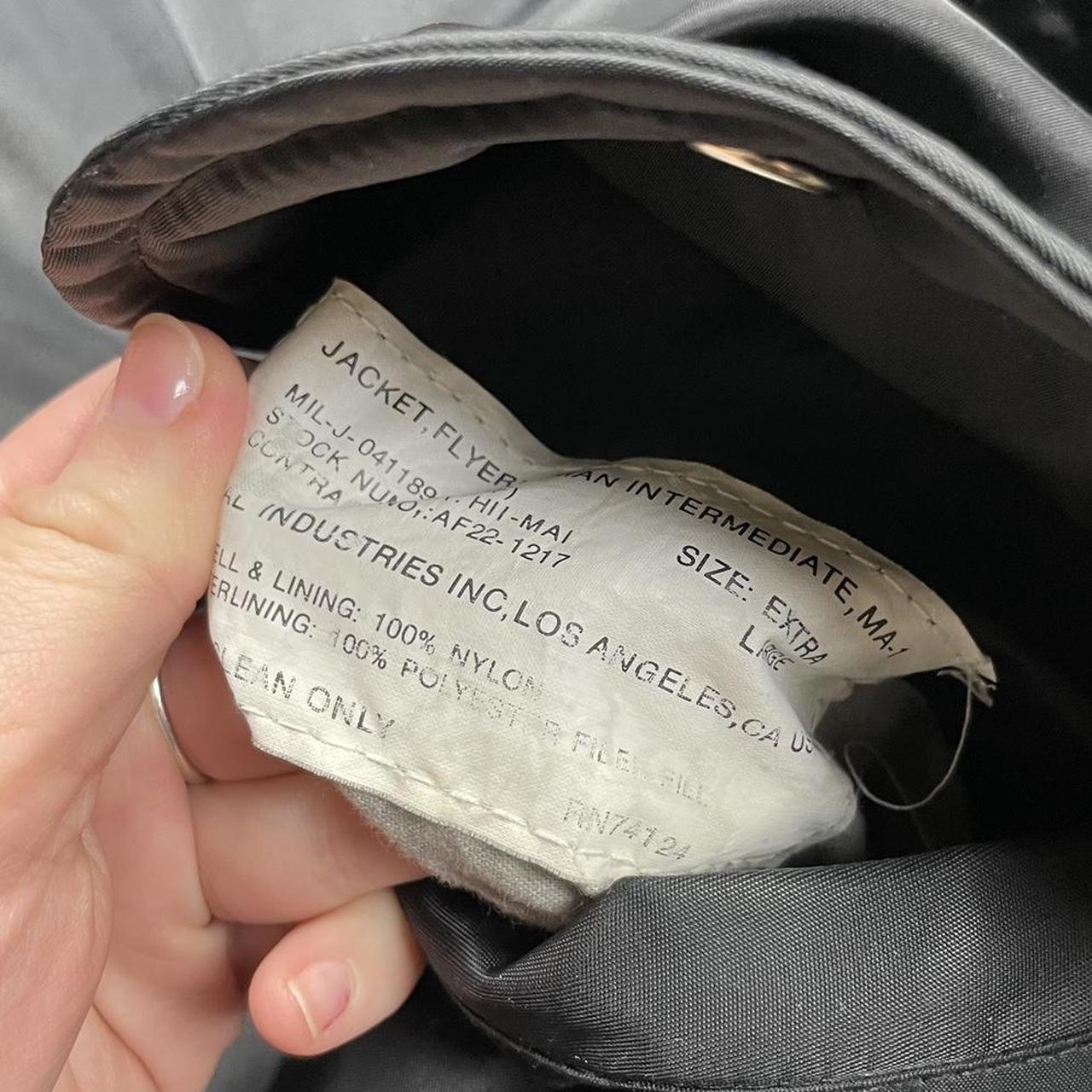 Black HAL industries usaf ma-1 bomber jacket Orange... - Depop