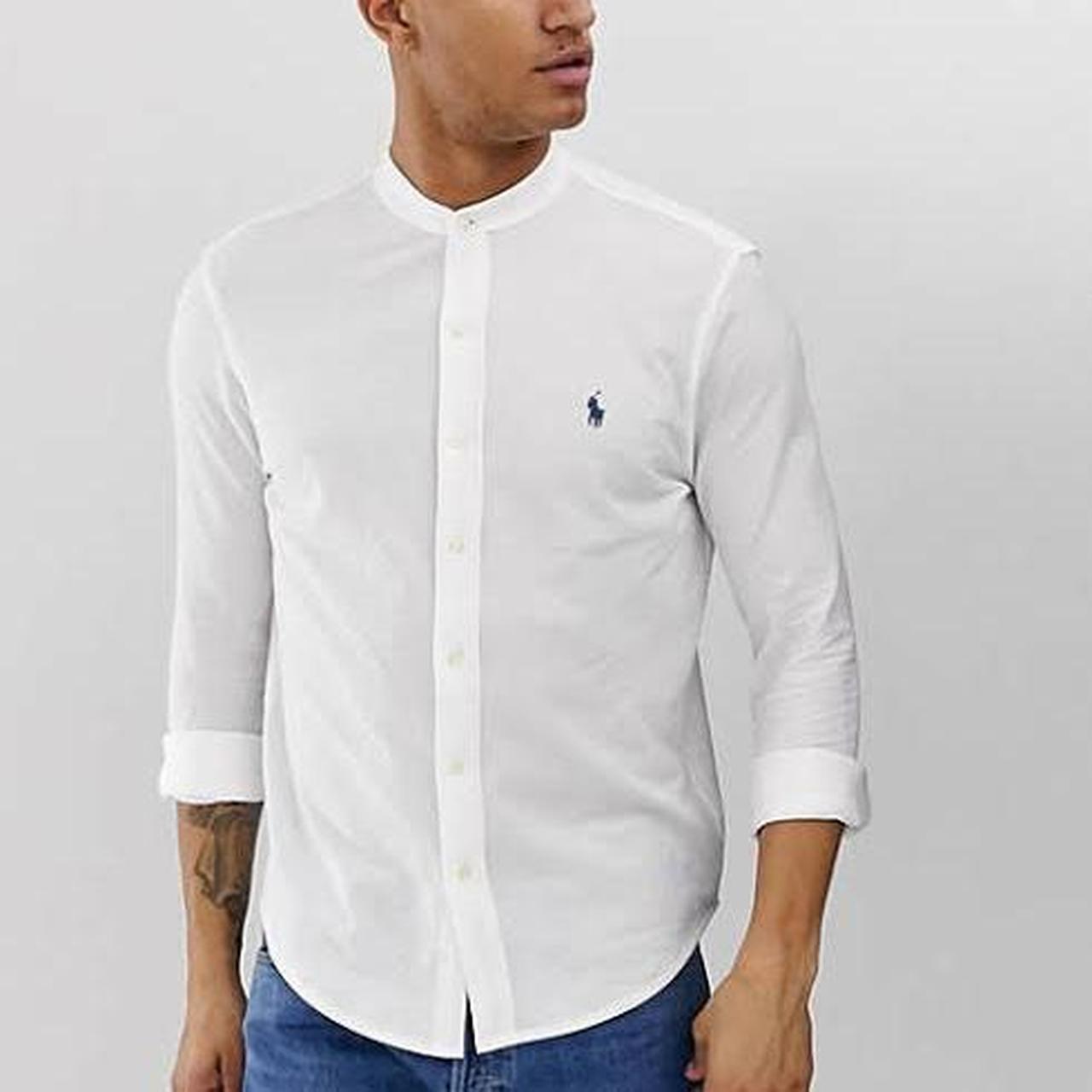 Polo Ralph Lauren grandad collar long sleeve polo... - Depop