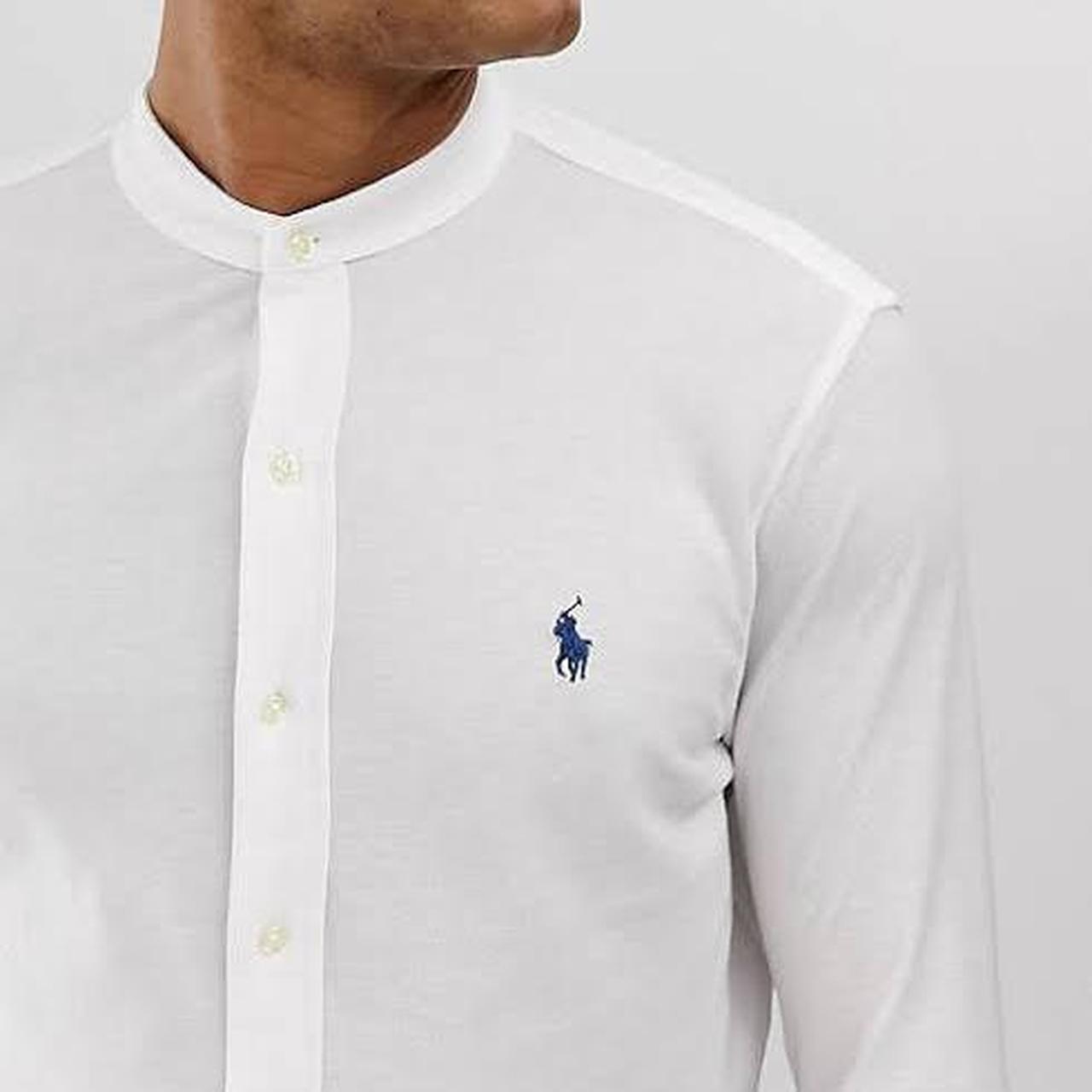 Polo Ralph Lauren grandad collar long sleeve polo... - Depop