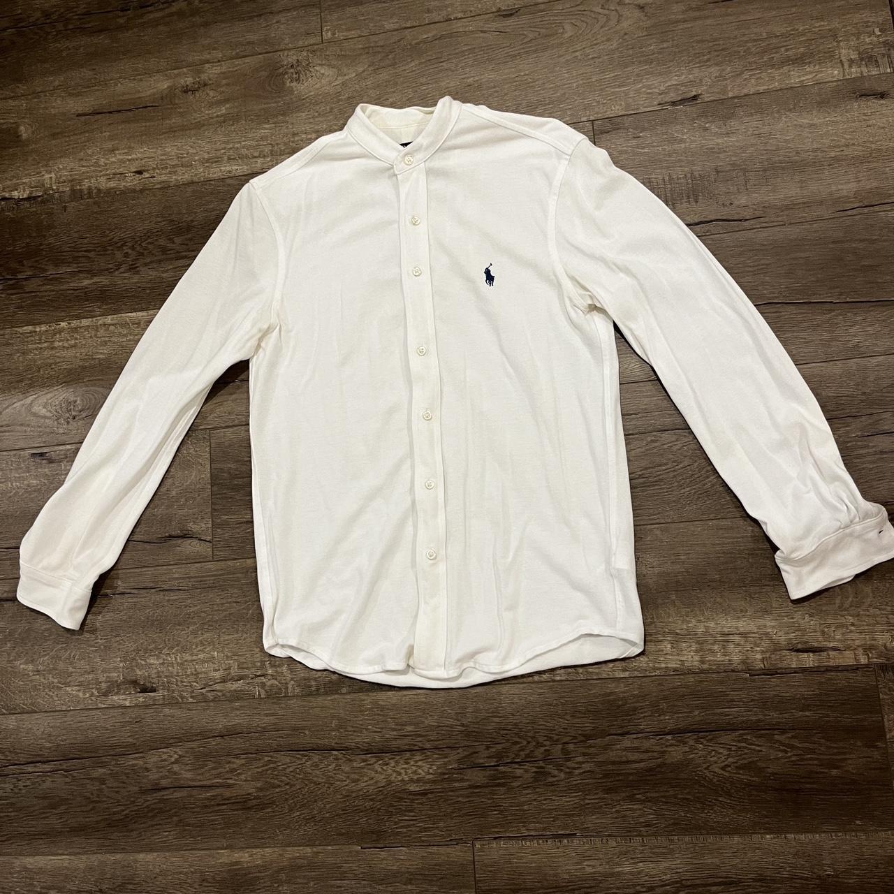 Polo Ralph Lauren grandad collar long sleeve polo... - Depop