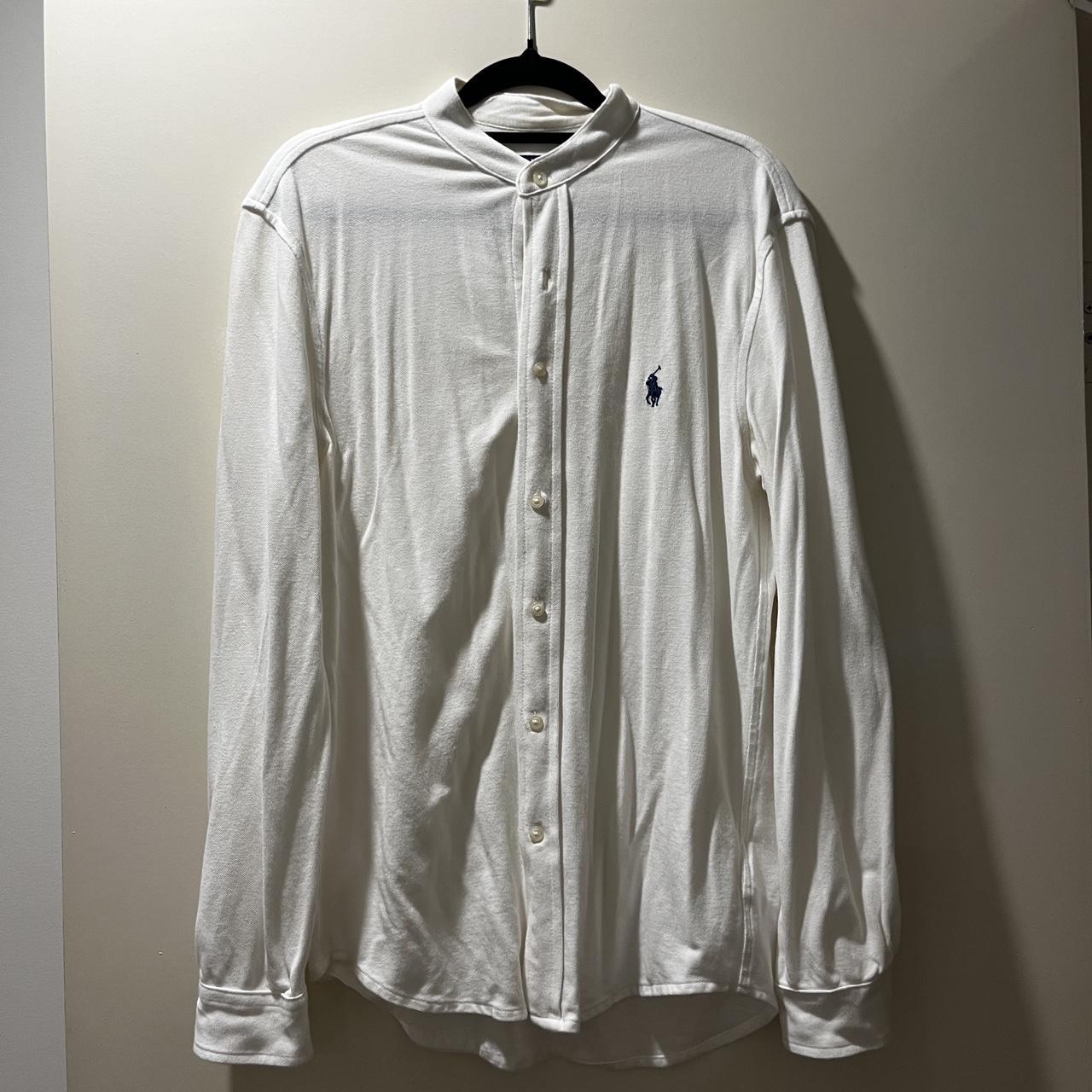 Polo Ralph Lauren grandad collar long sleeve polo... - Depop