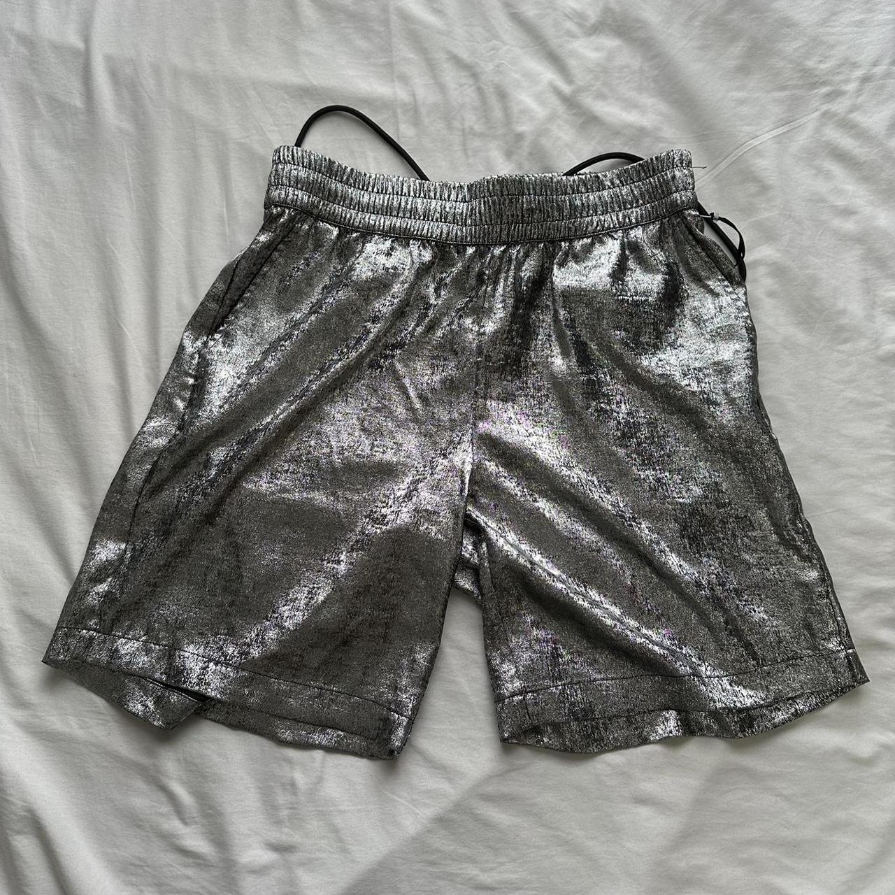 future collective Metallic Shorts - small - good... - Depop
