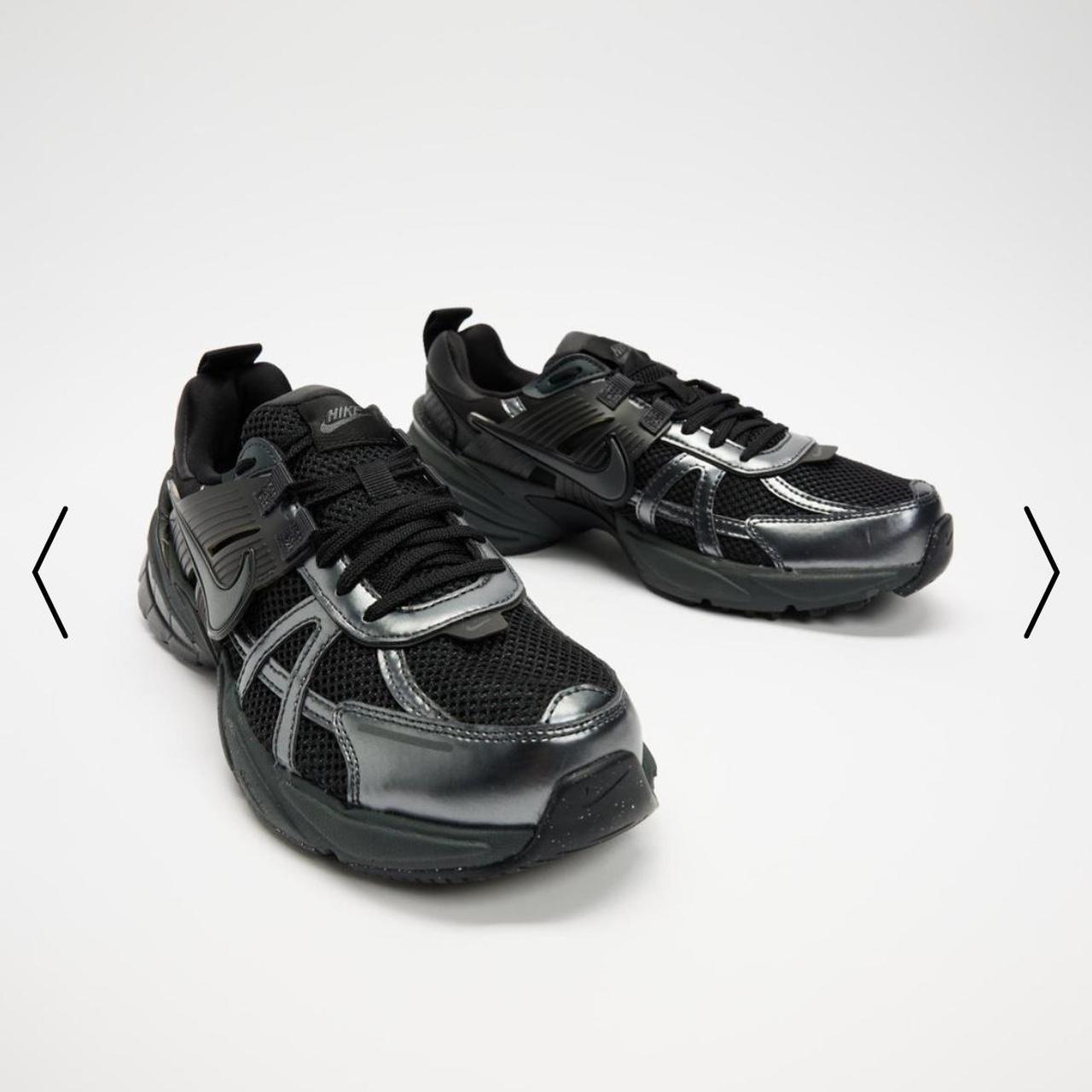 Nike V2K Run - Women's Black with silvery... - Depop