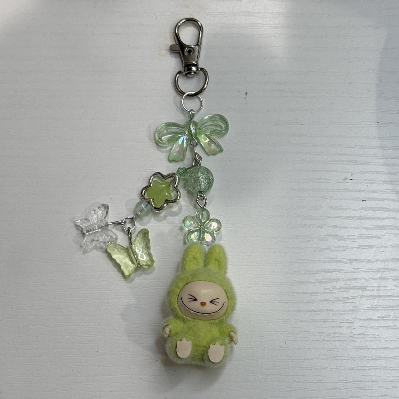 Sitting Labubu Yellow Green Bag Charm - bundle for... - Depop