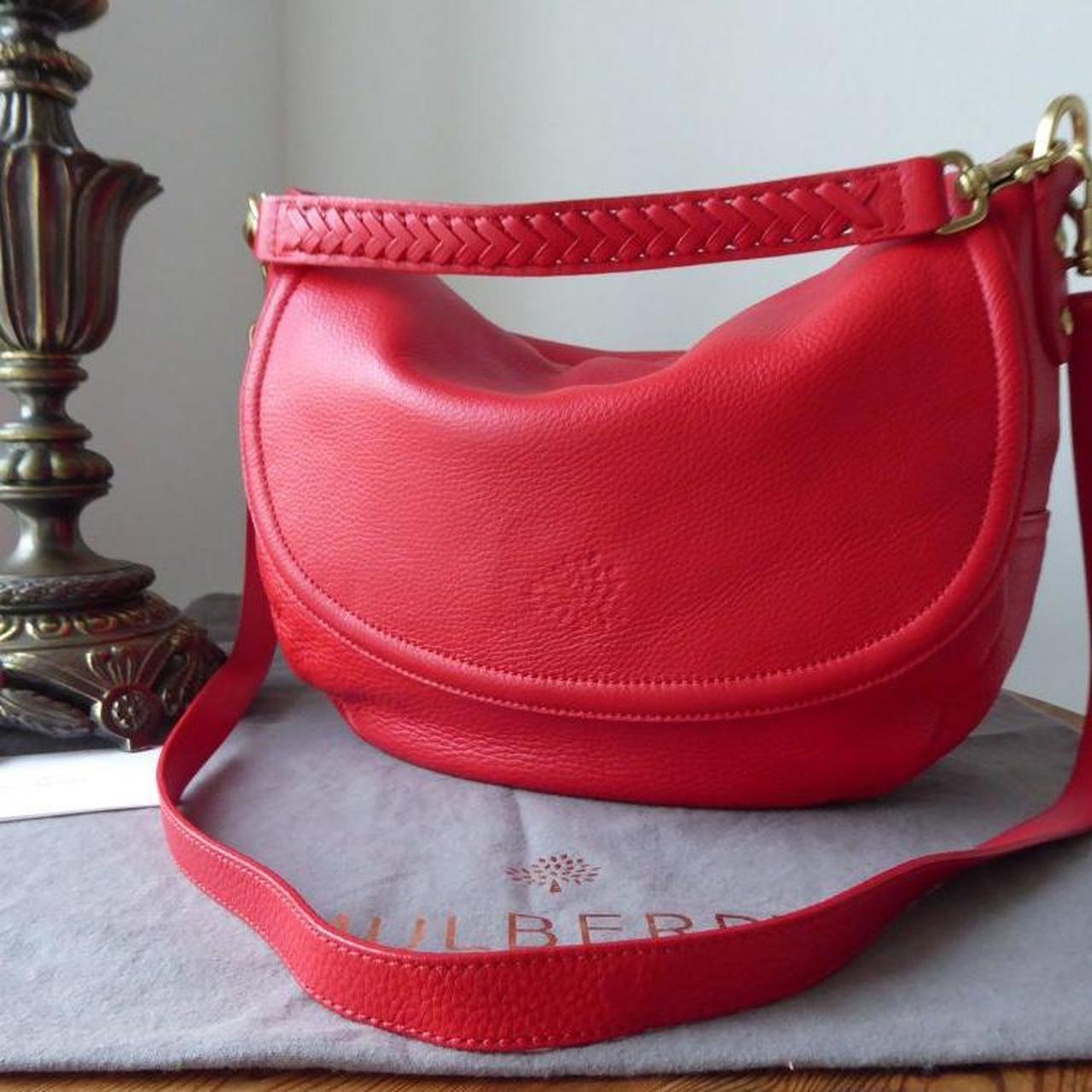 Mulberry Red effie satchel Leather. Cross body... - Depop