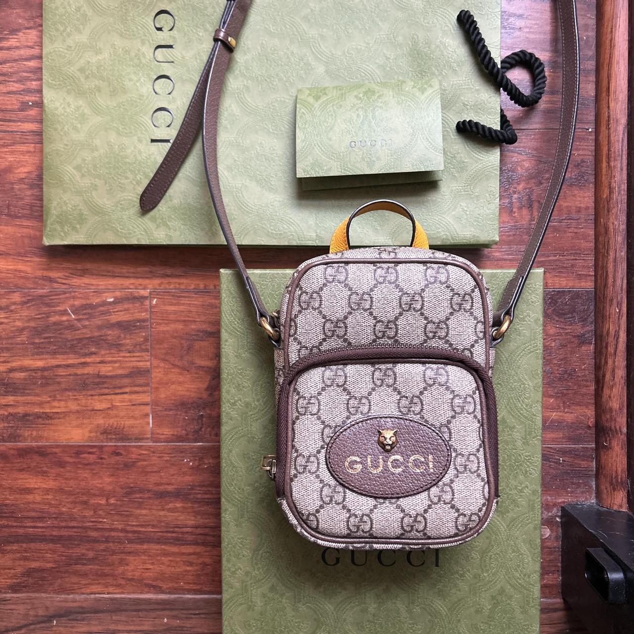 Gucci GG Supreme Monogram Mini Neo Vintage Double... | Depop