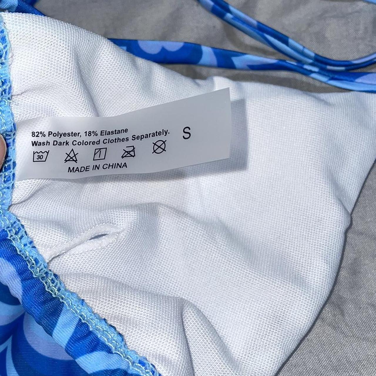 Shein blue print bikini with sarong Worn once.... - Depop