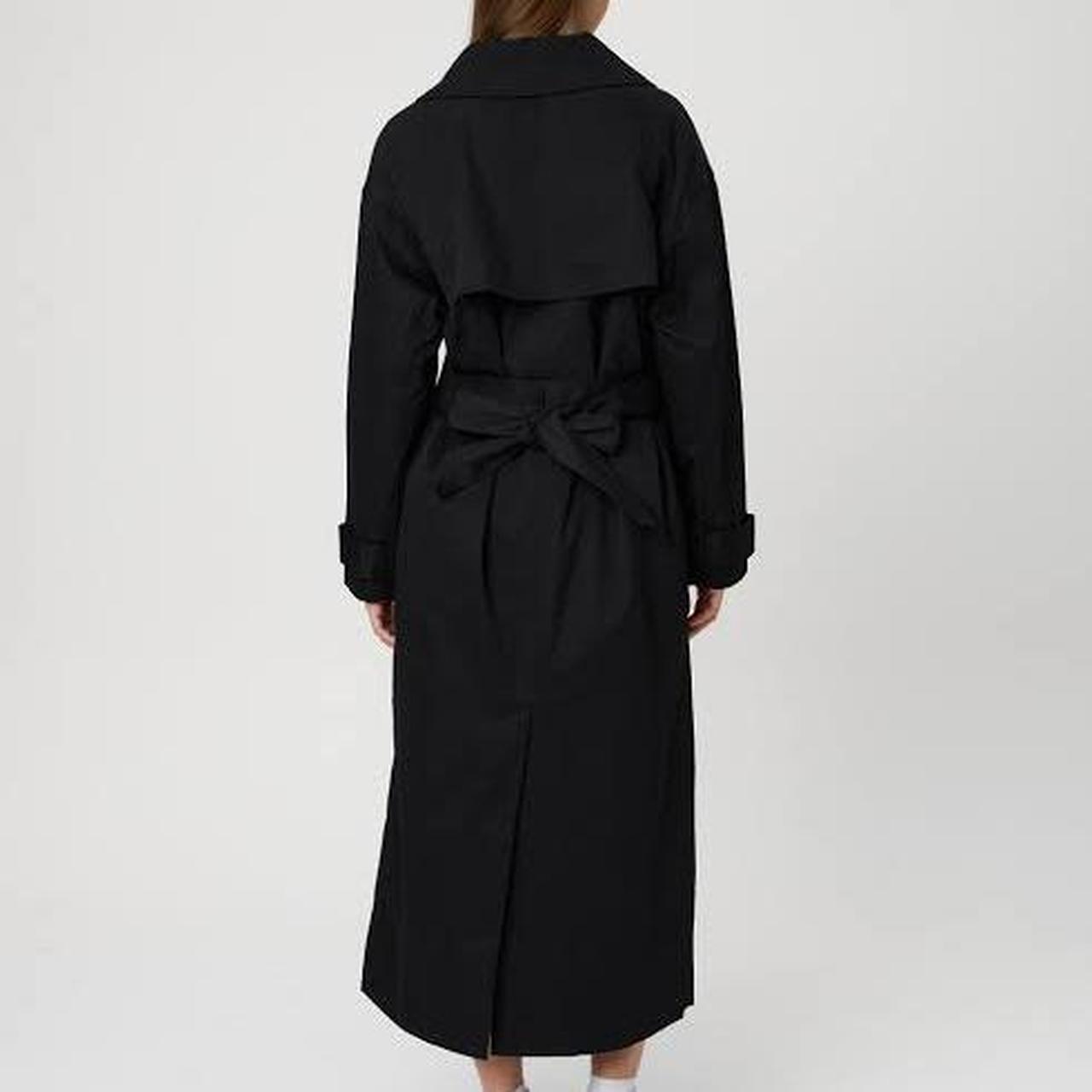 Glassons Classic Black Longline Trench Coat - Size... - Depop