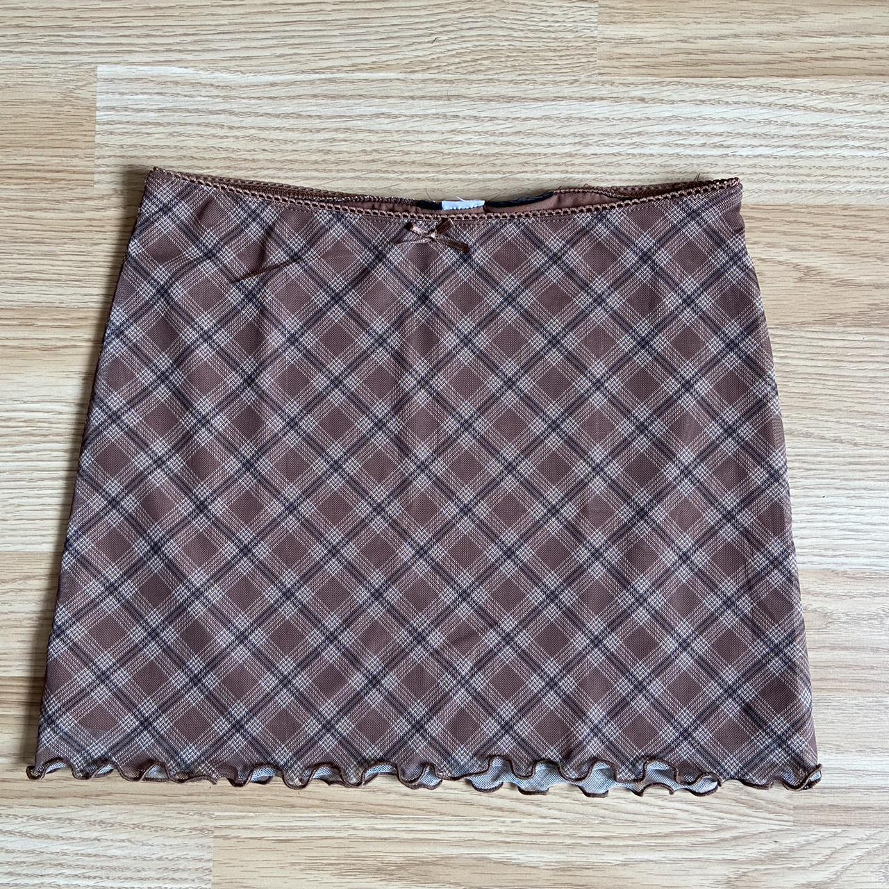 H&M brown mesh mini skirt Never worn Tags have... - Depop