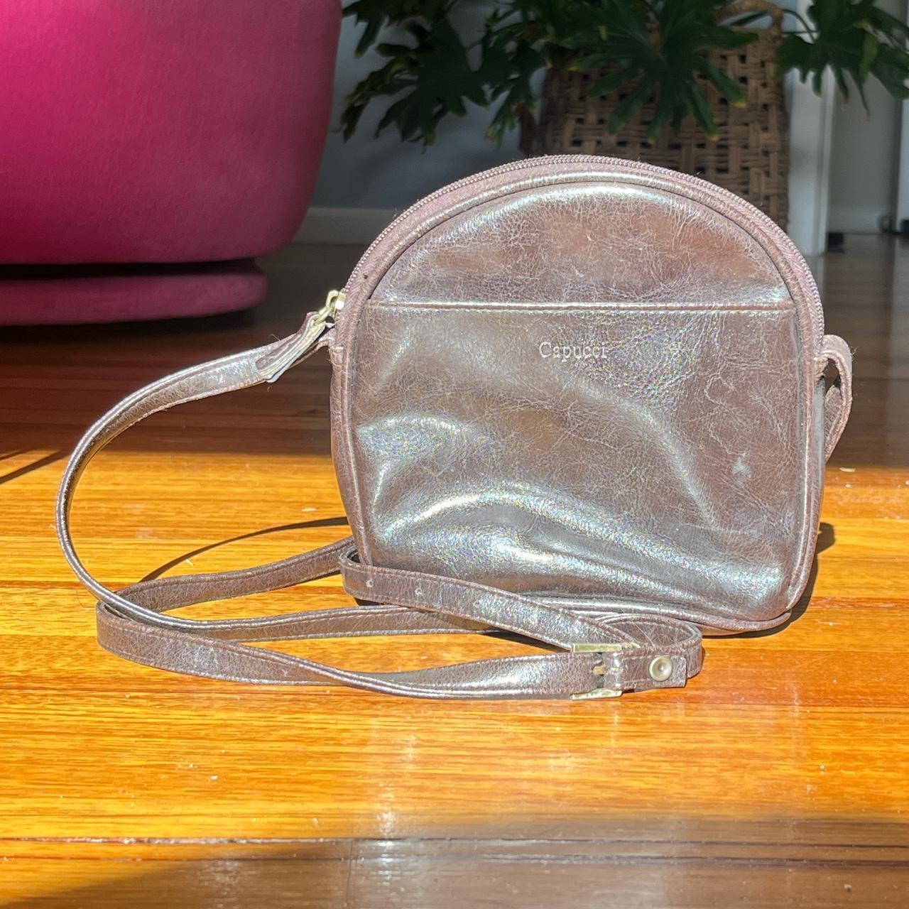 Vintage dark brown shoulder bag brand capucci - Depop