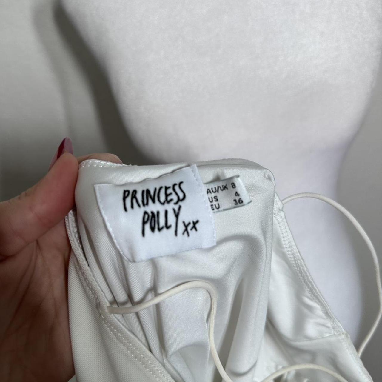 Princess Polly White bodycon dress with ruched... | Depop
