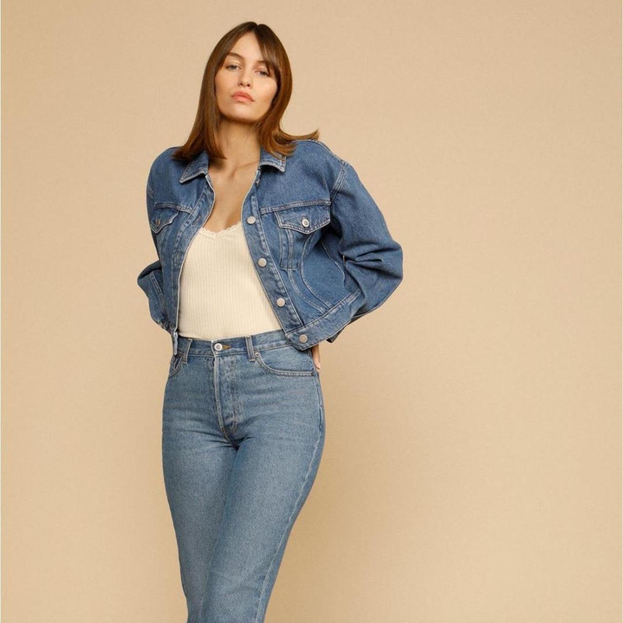 Rouje Denim Jacket worn once, no longer sold online.... - Depop