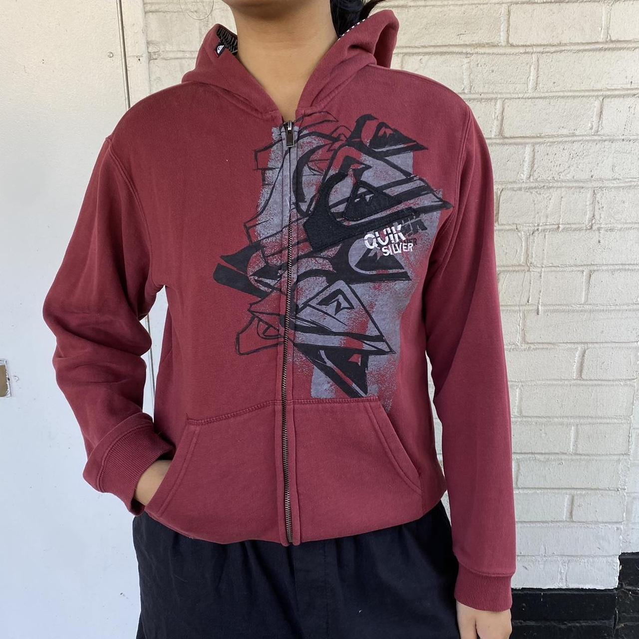 Vintage 90s QUIKSILVER zip up hoodie, Size... - Depop