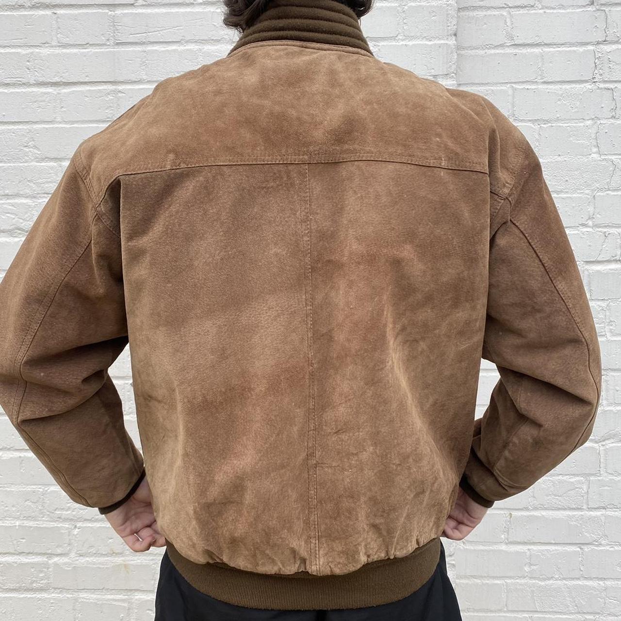 Vintage 90s Italian suede bomber jacket, Size... - Depop