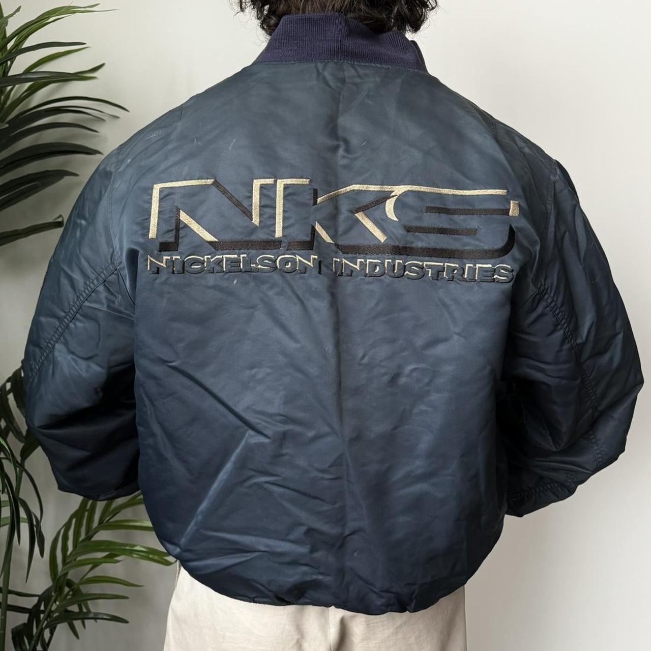 Vintage 90s nickelson boxy flight bomber... - Depop