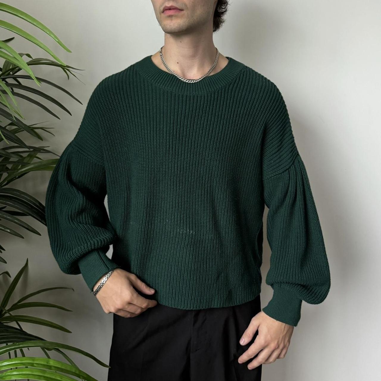 y2K stradivarius boxy knit jumper, Size... - Depop