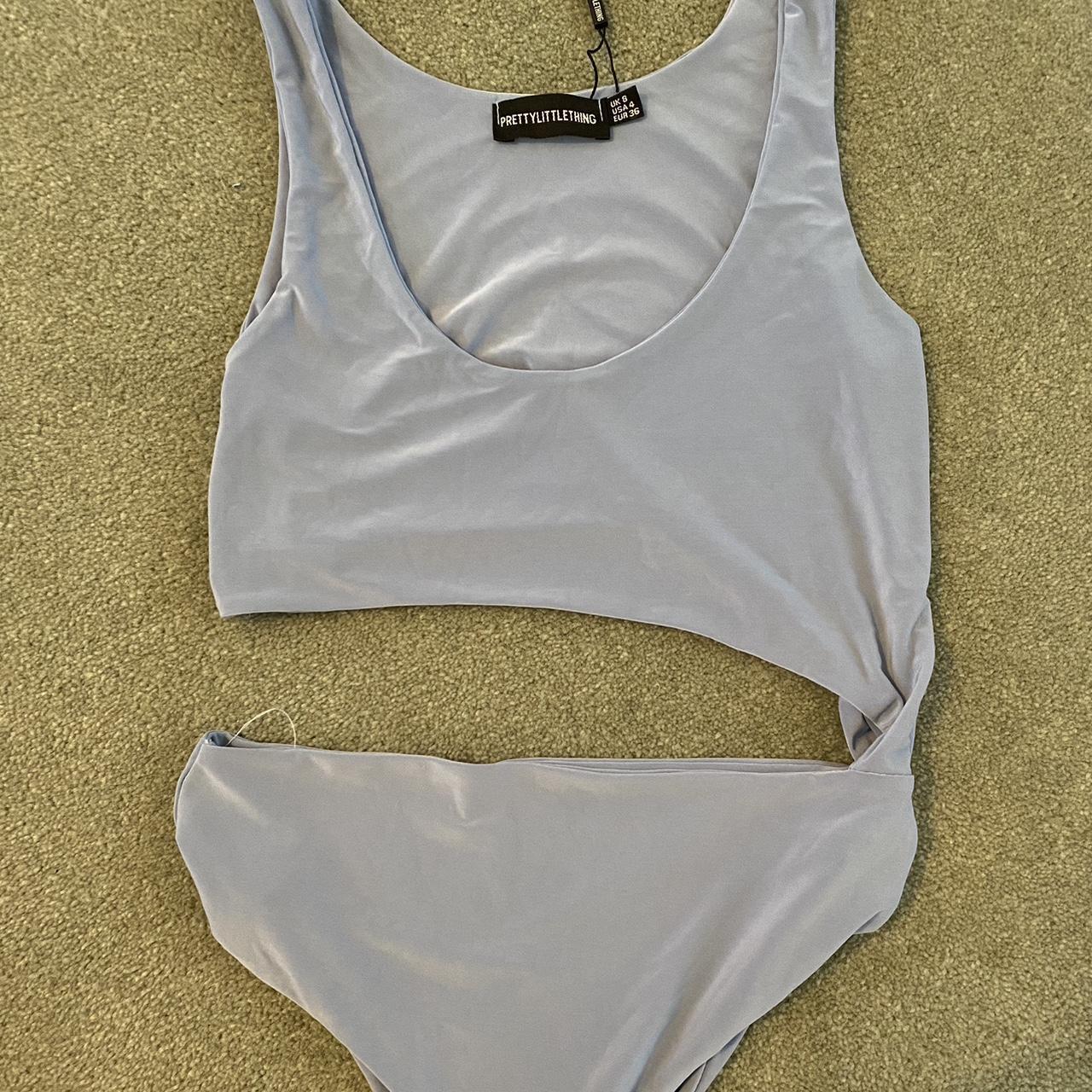Blue cut out body suit - never been worn, thong... - Depop