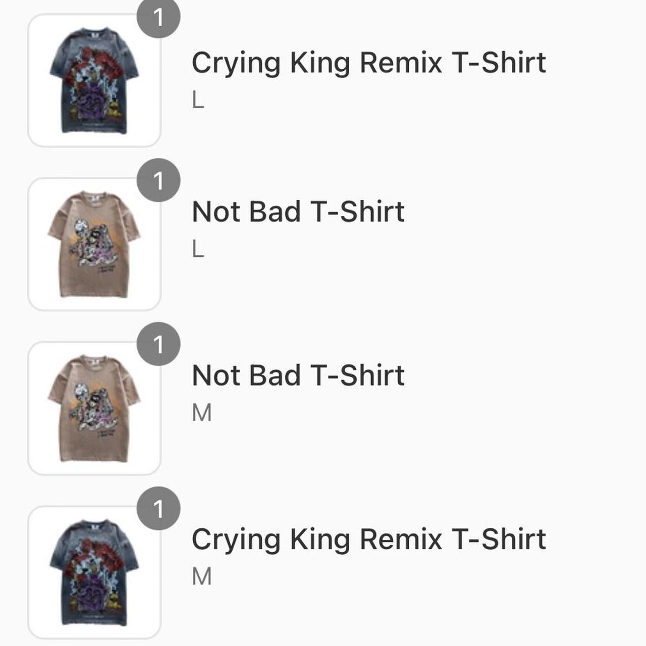 Warren Lotas crying king remix tee Heavyweight,... - Depop