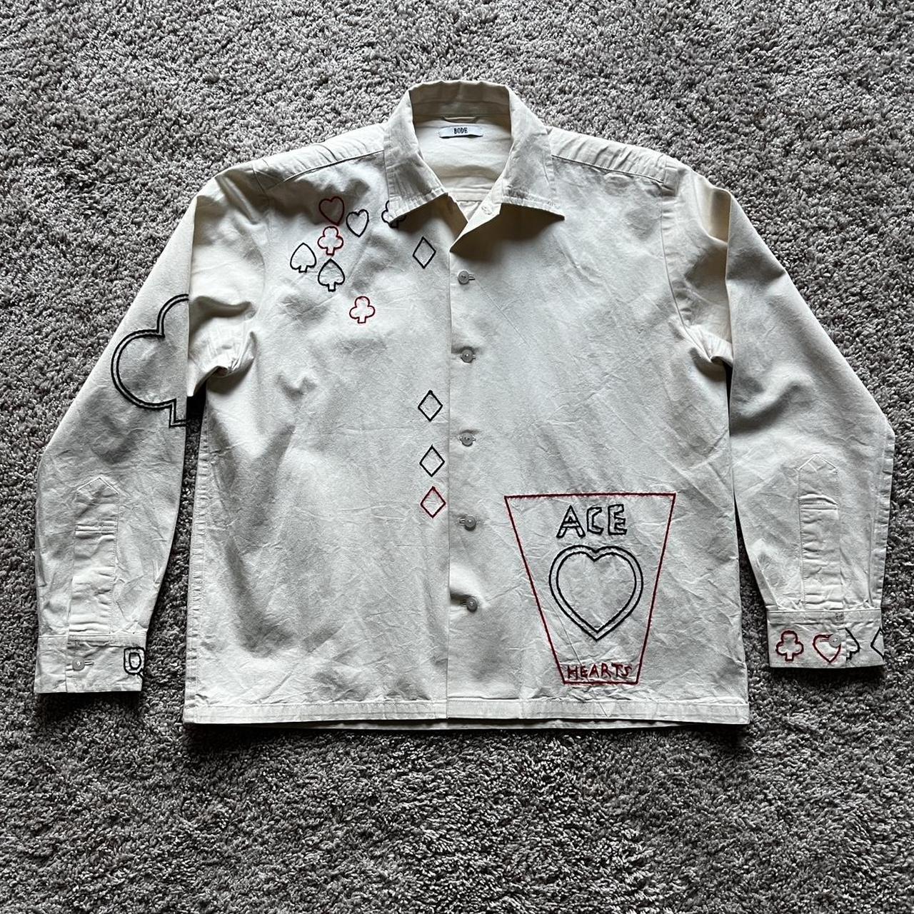 a rare gem from bode features hand stitched playing... - Depop