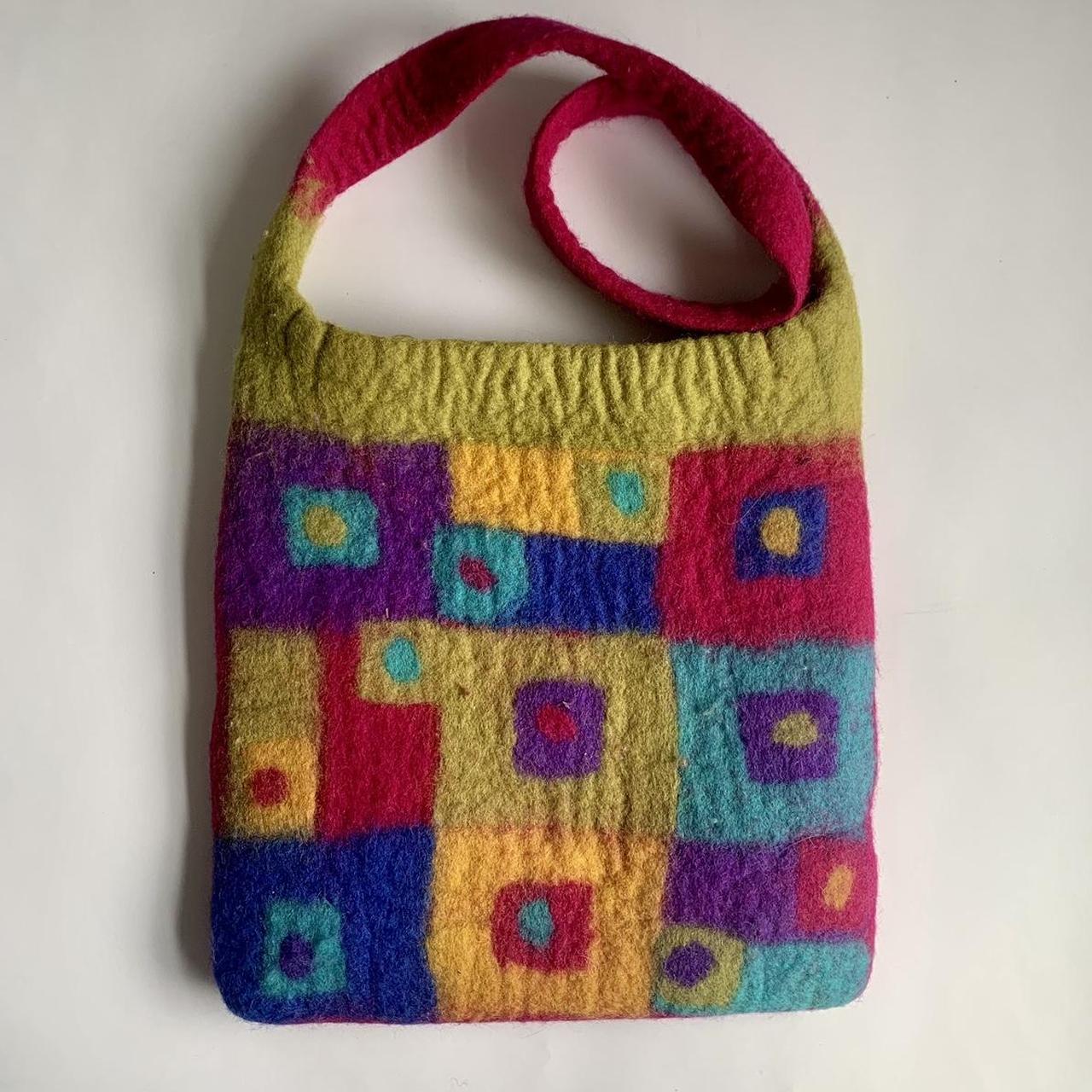 Multicolor hippie, 70s esque bag. A mark or two on... - Depop