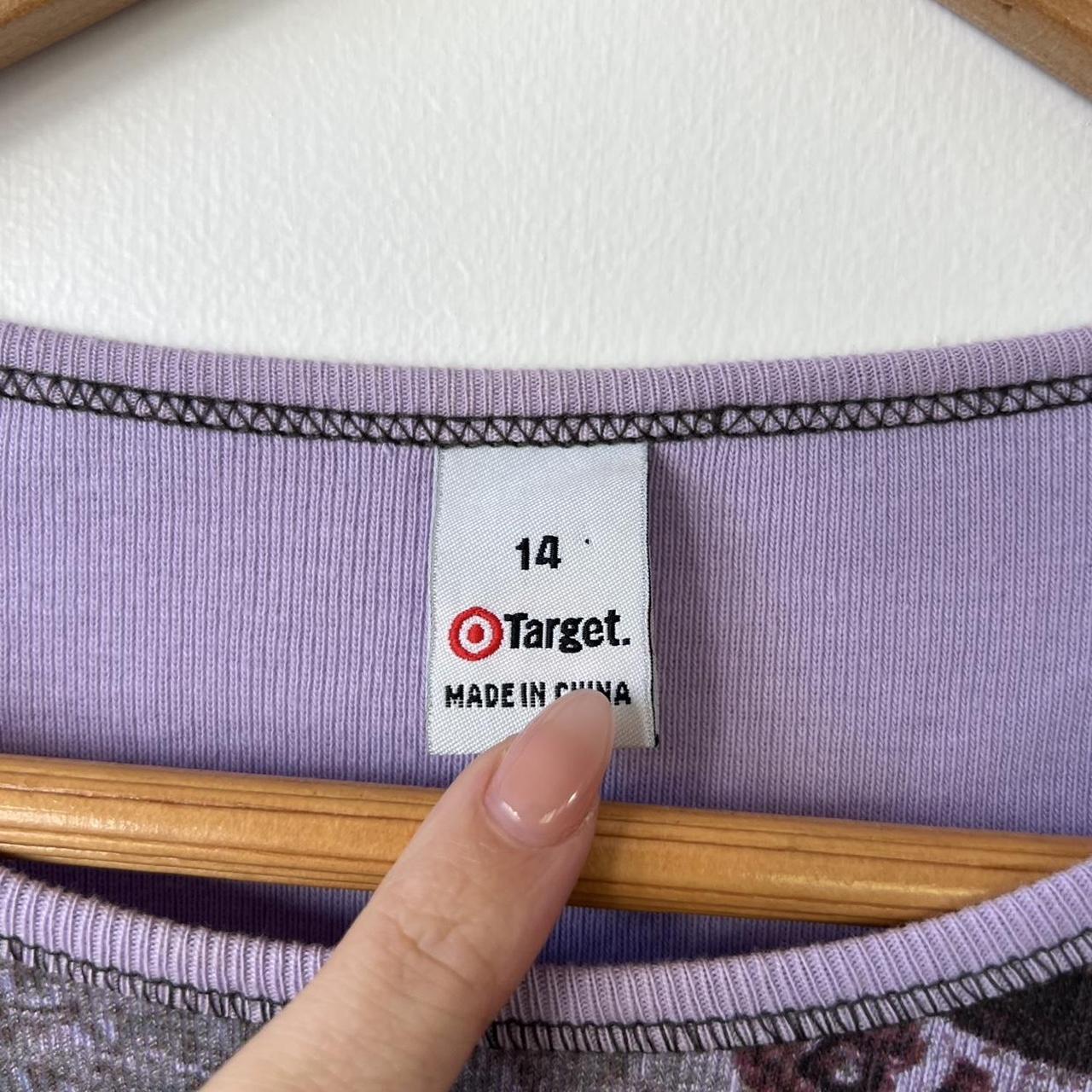 Y2K ‘Target’ graphic long-sleeve top with diamanté... - Depop