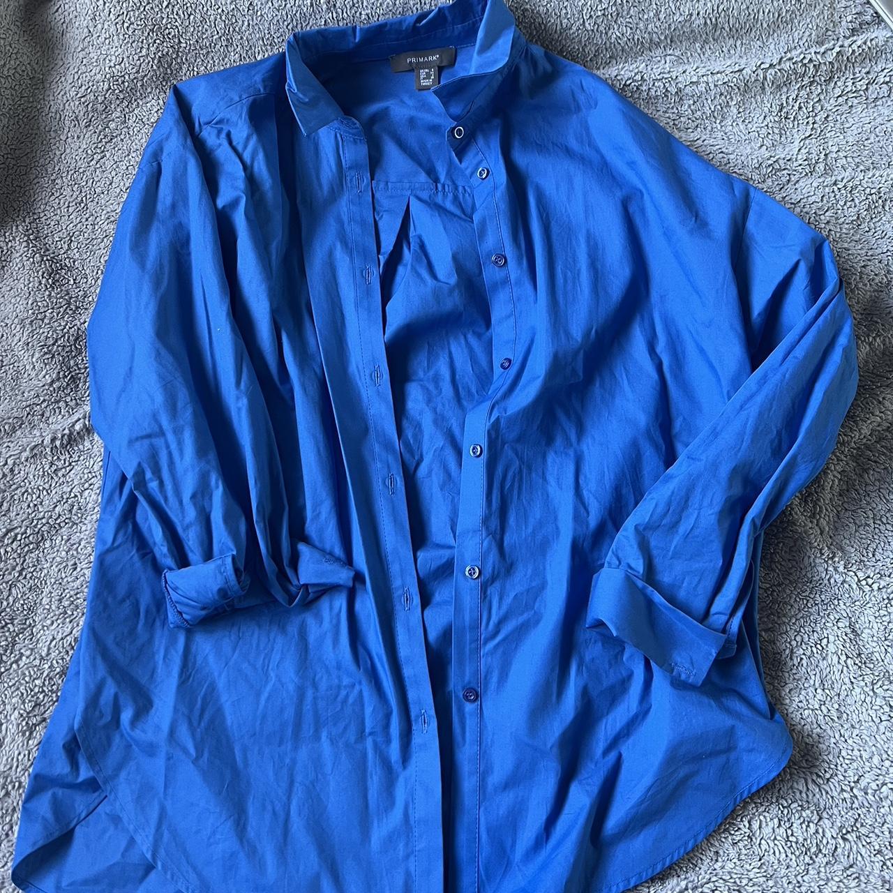 Blue Primark oversized shirt. Brand new never worn.... - Depop