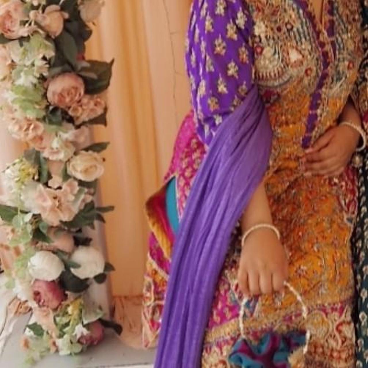 Original Khuda Baksh designer piece on silk with... - Depop