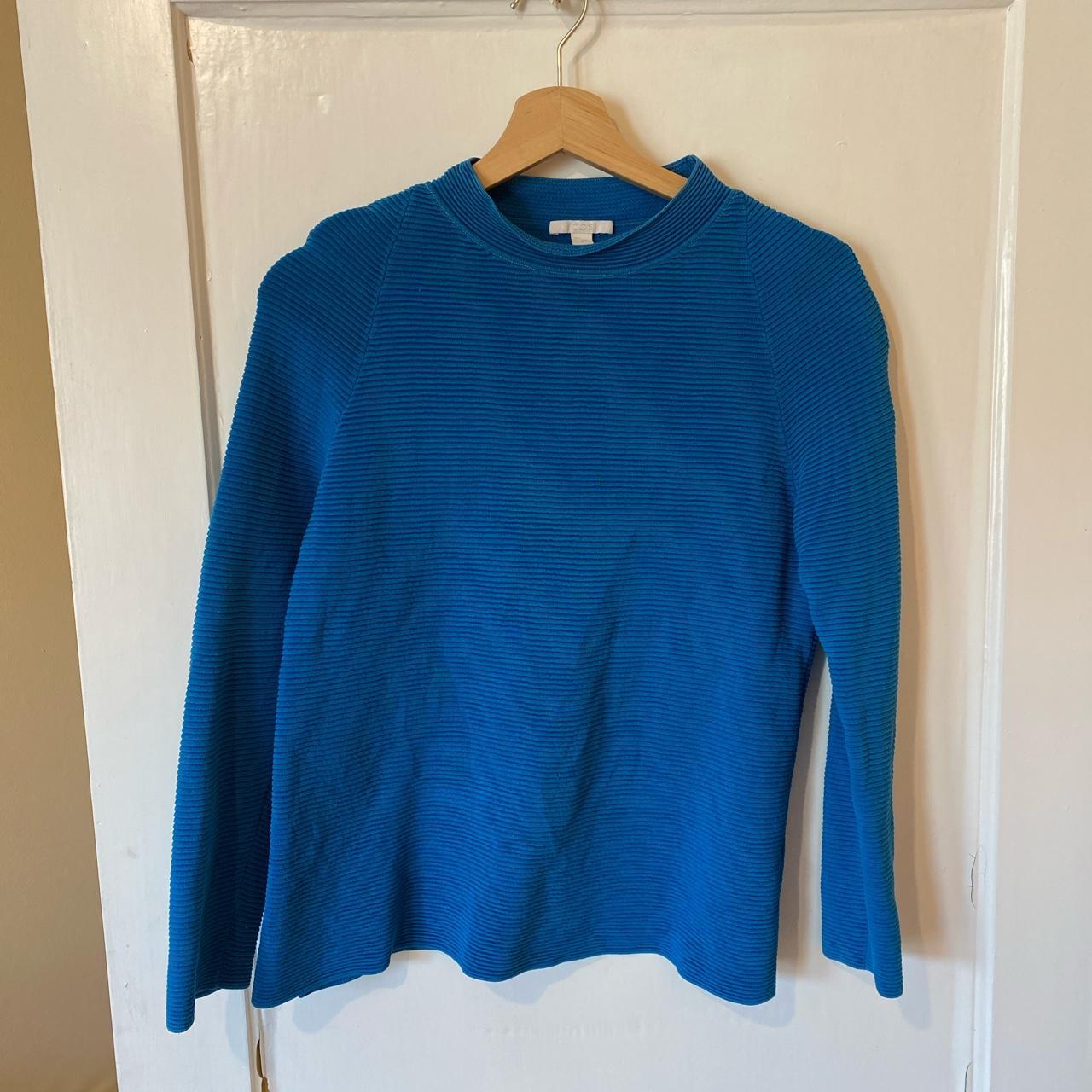 Royal Blue ribbed COS top Size Small - Depop