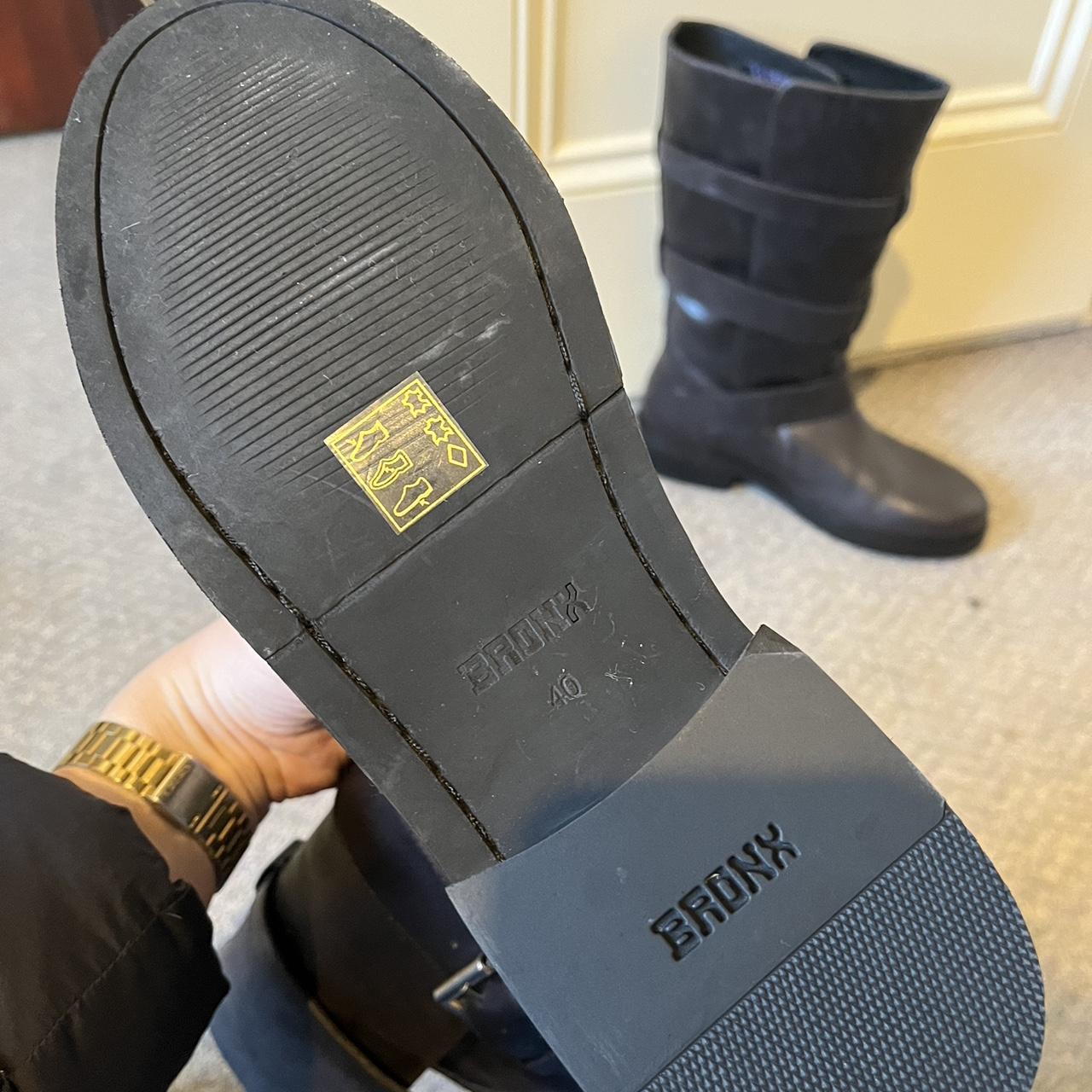 Bronx leather biker boots from ASOS Super comfy!... - Depop