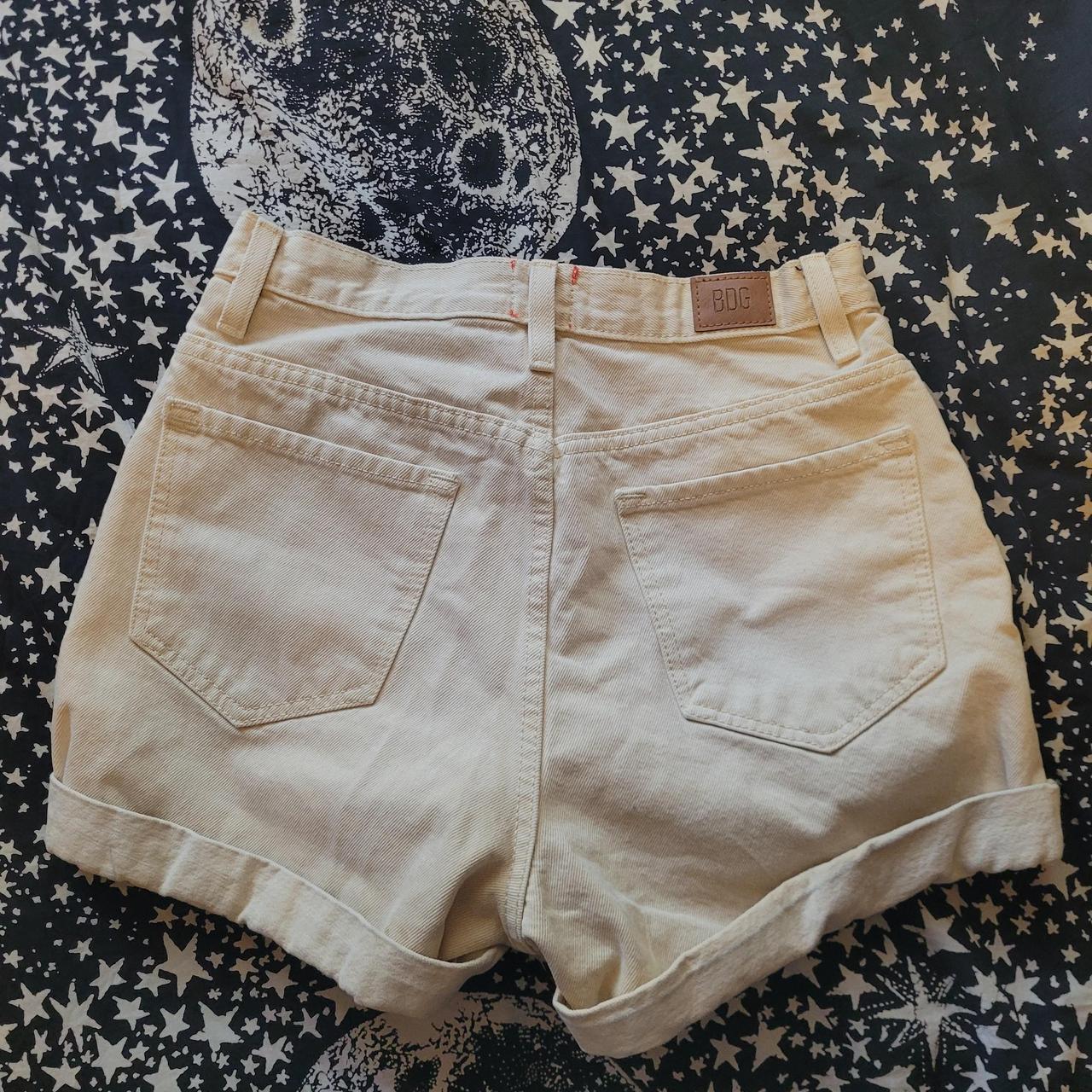 Western style, cream colored mom shorts from urban... - Depop