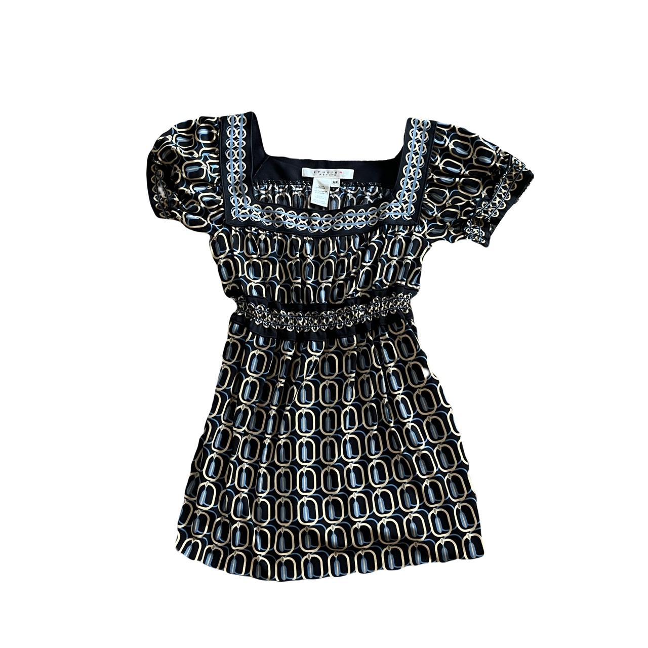 vintage 2000s Studio M patterned top. a fun piece... - Depop