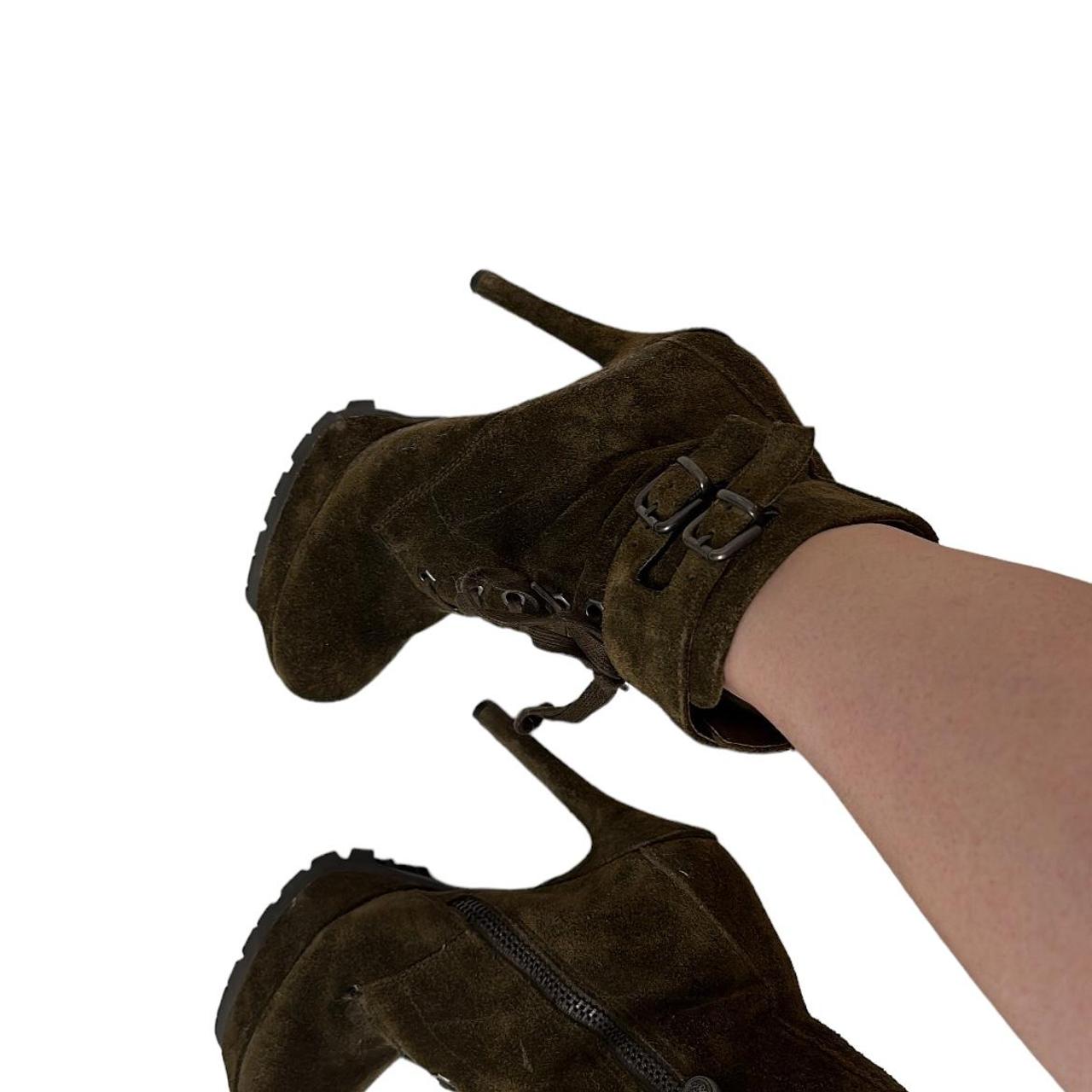 SAM EDELMAN • Green Platform Stiletto Heels Army... - Depop