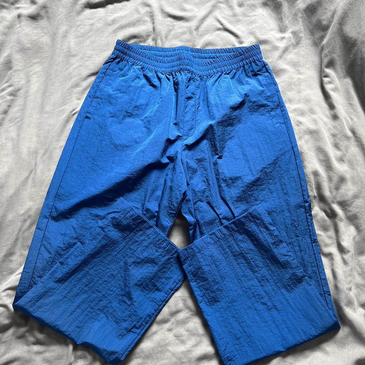 Blue Collusion Nylon Track Pants Mens collusion... - Depop