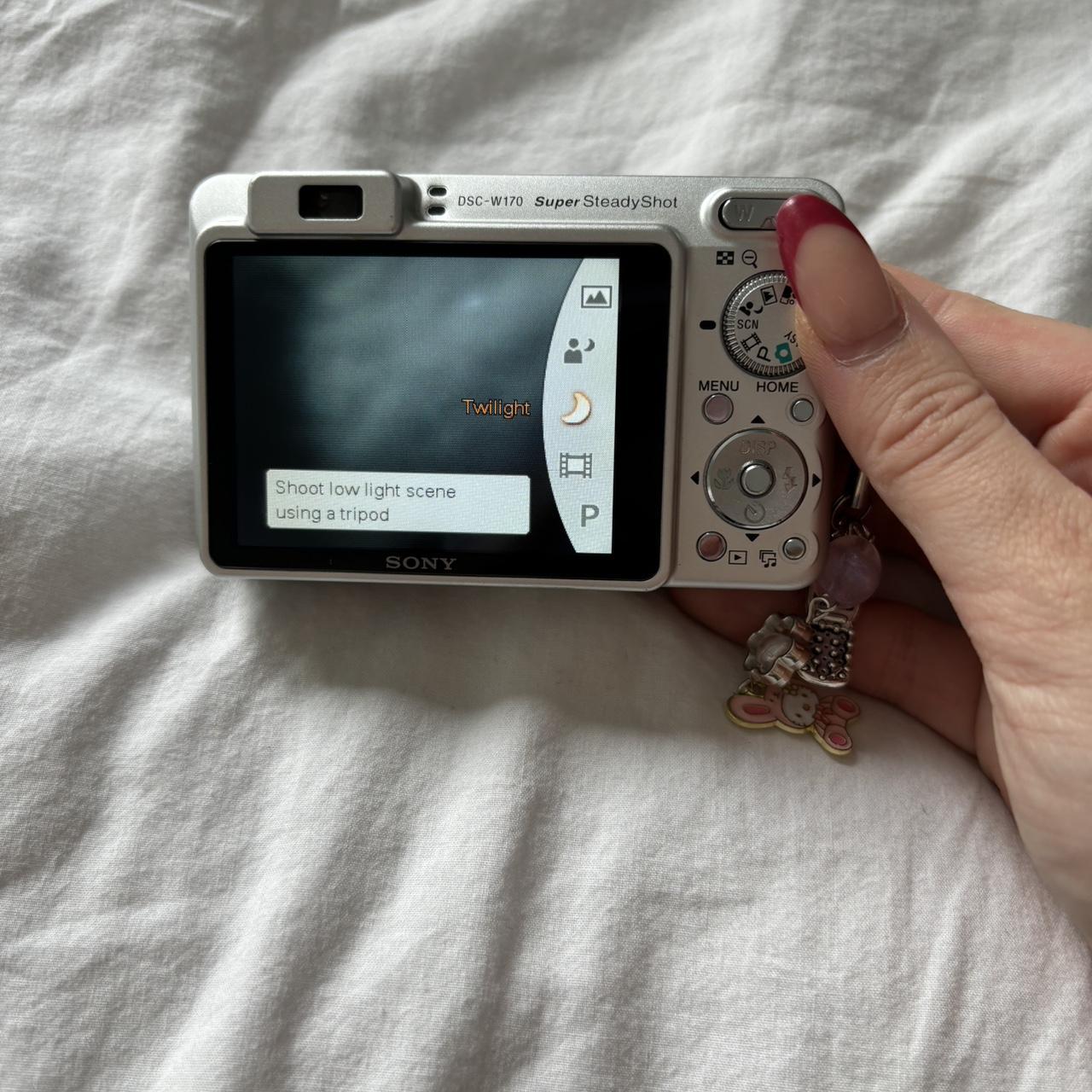 Sony Cybershot Digital Camera in silver with the... - Depop