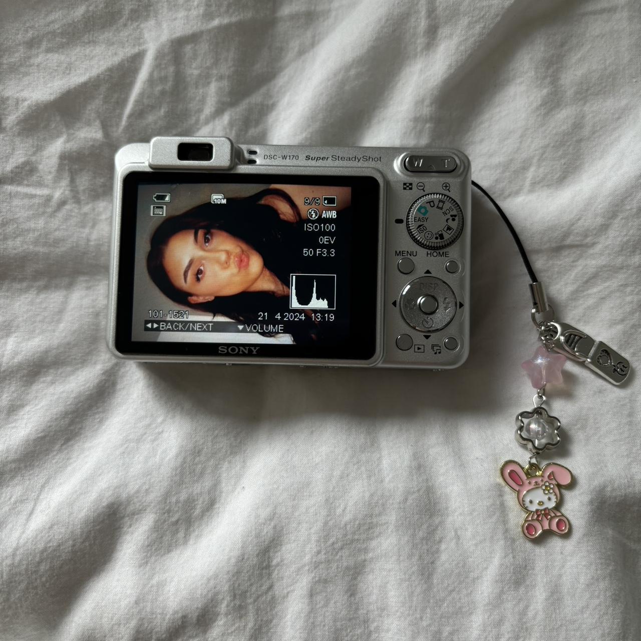 Sony Cybershot Digital Camera in silver with the... - Depop