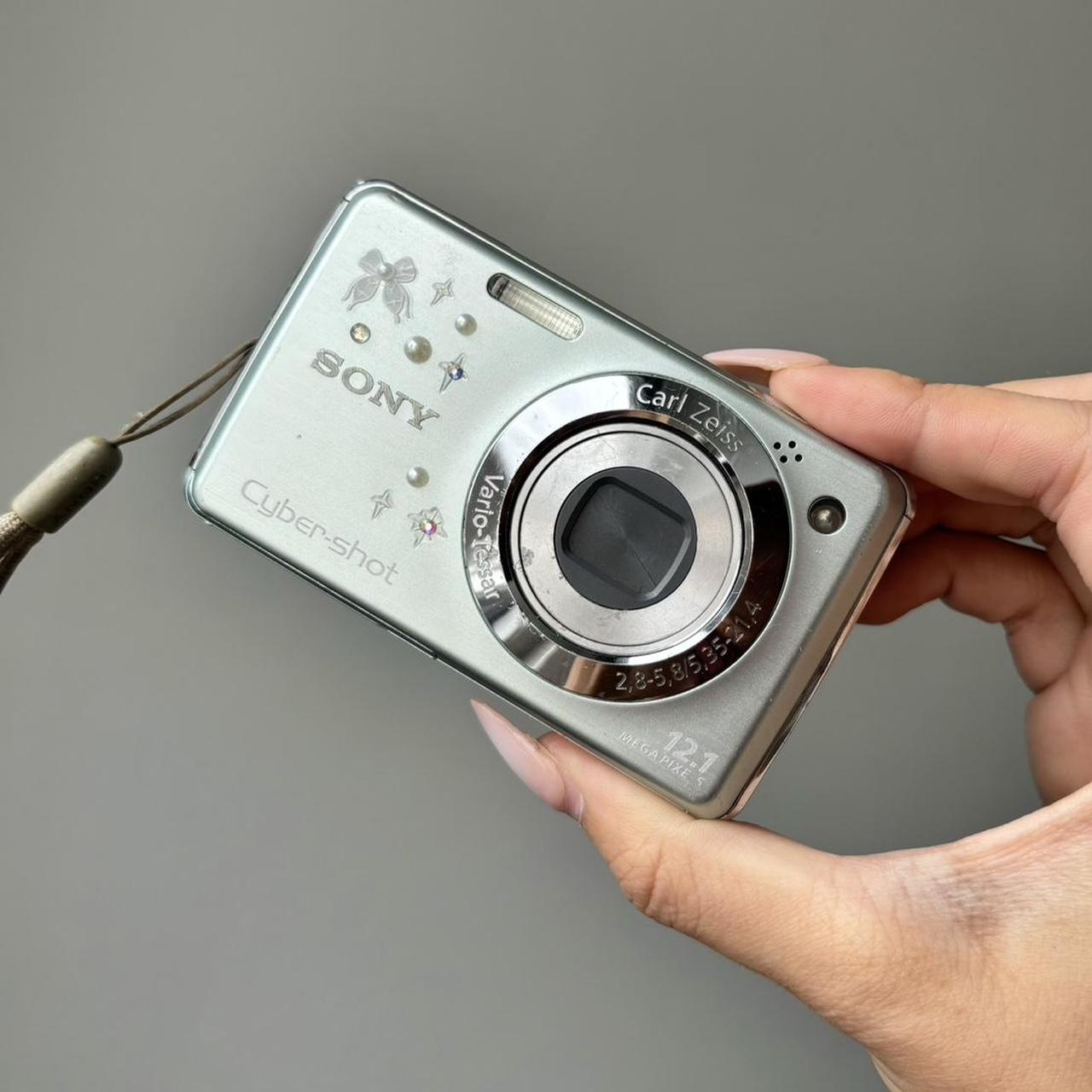 Sony Cybershot Digital Camera in turquoise/baby... - Depop