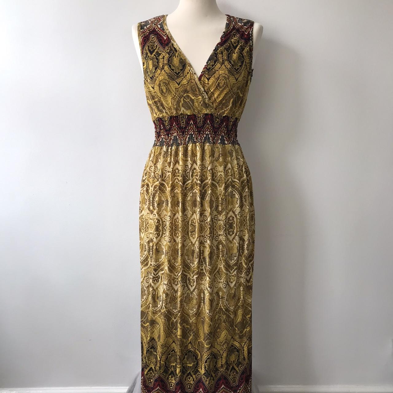 Mlle Gabrielle Yellow And Red Maxi Dress Women’s... - Depop
