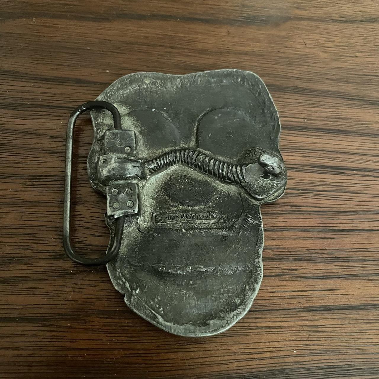 Misfits crimson ghost belt buckle. Has some wear you... - Depop