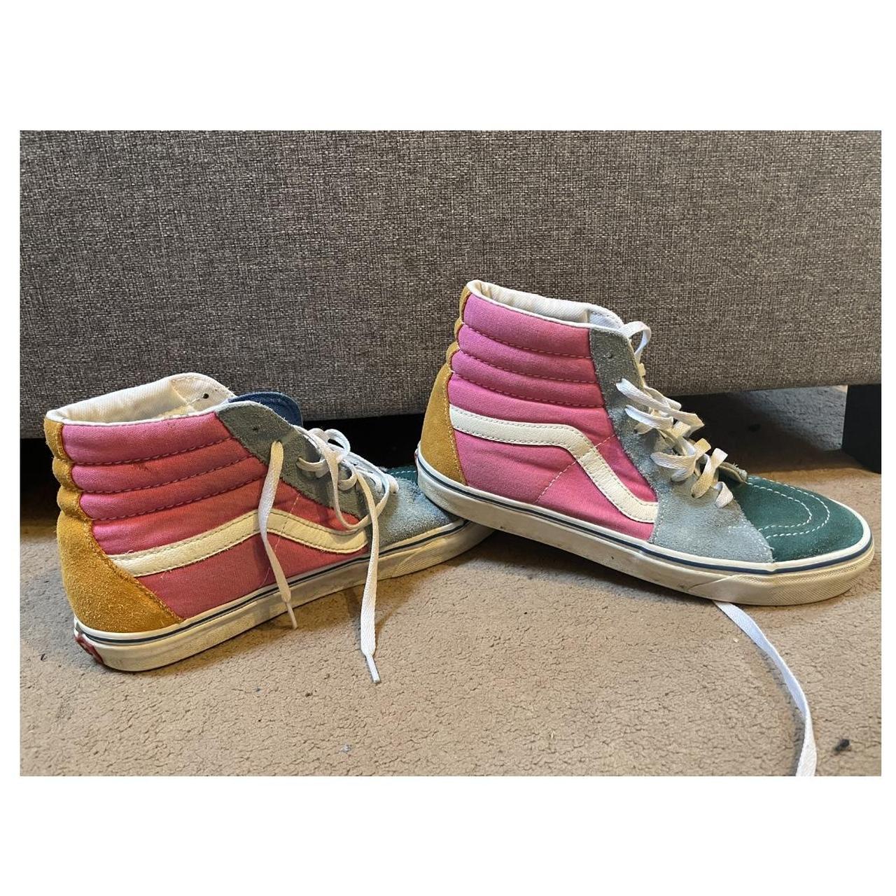 HIGHTOP VANS - MULTI COLOUR - Used a handful of... - Depop