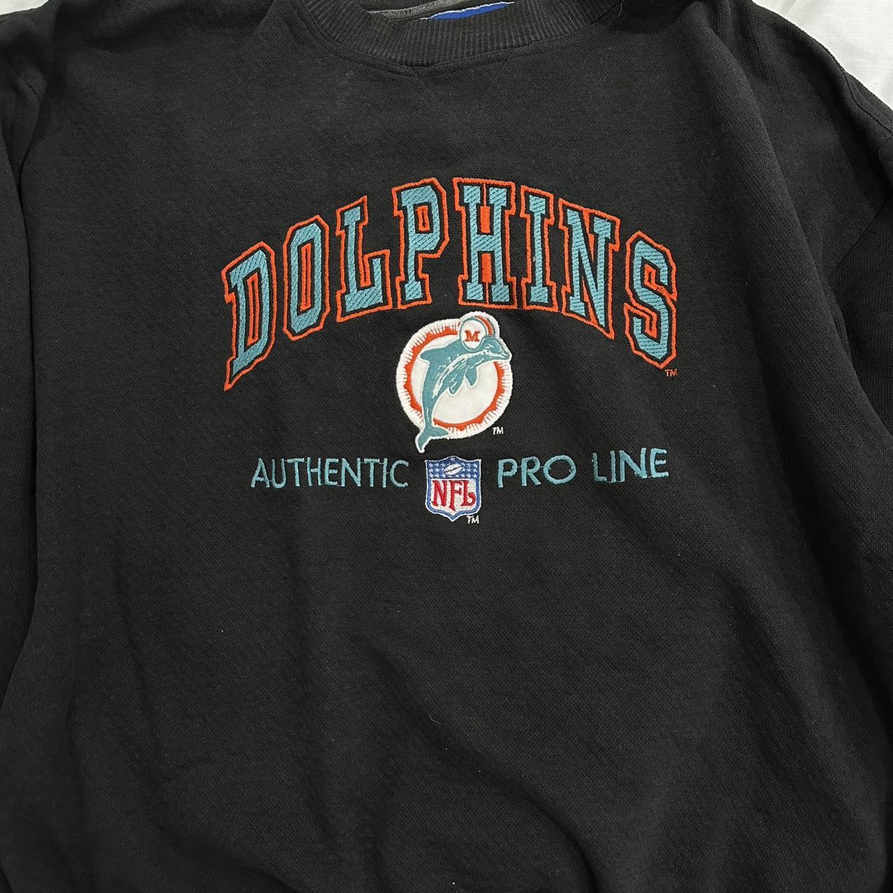 Vintage dolphins crew neck, size XL can fit M/L as... - Depop