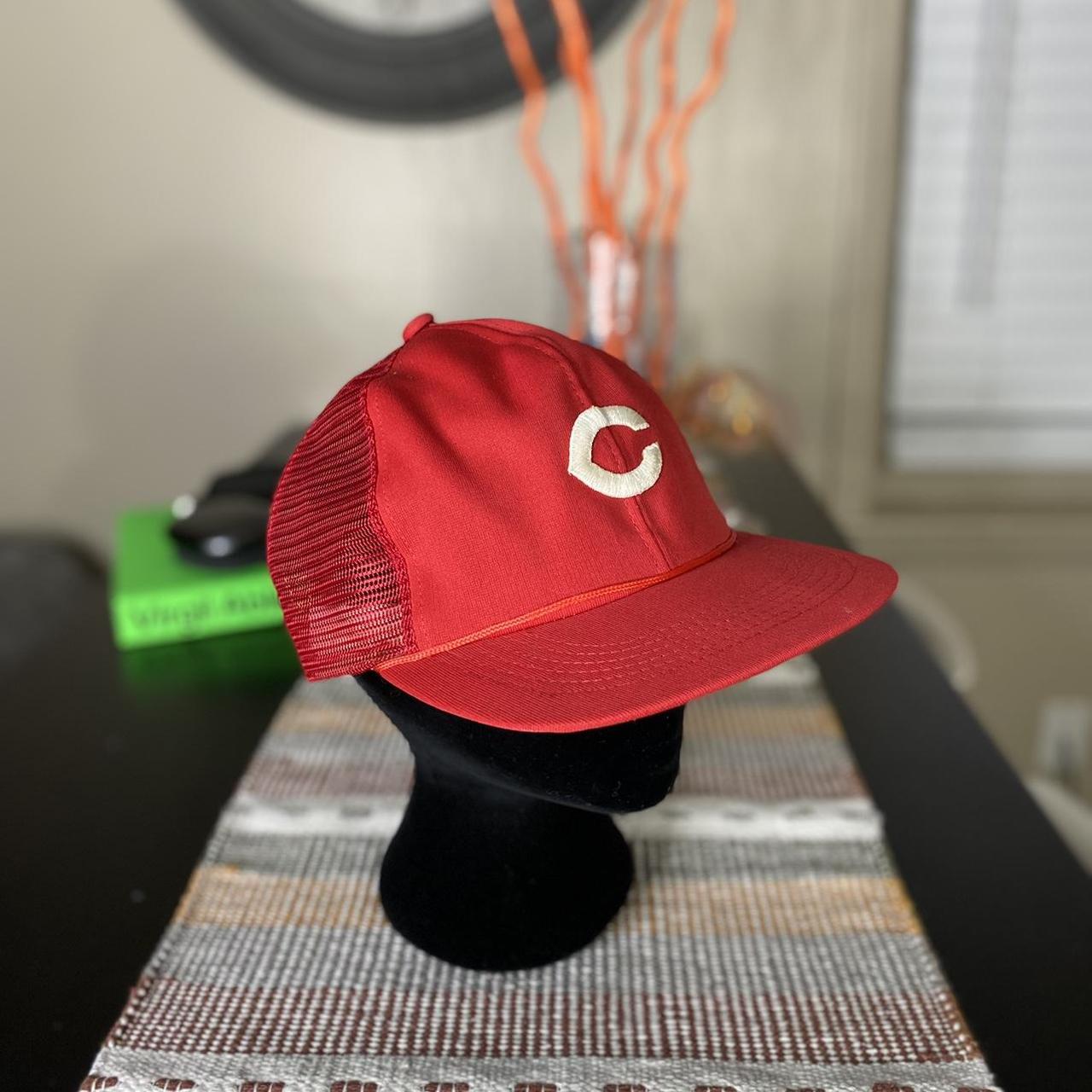 Vintage Cincinnati Reds Mesh Back Trucker Hat Adult... | Depop