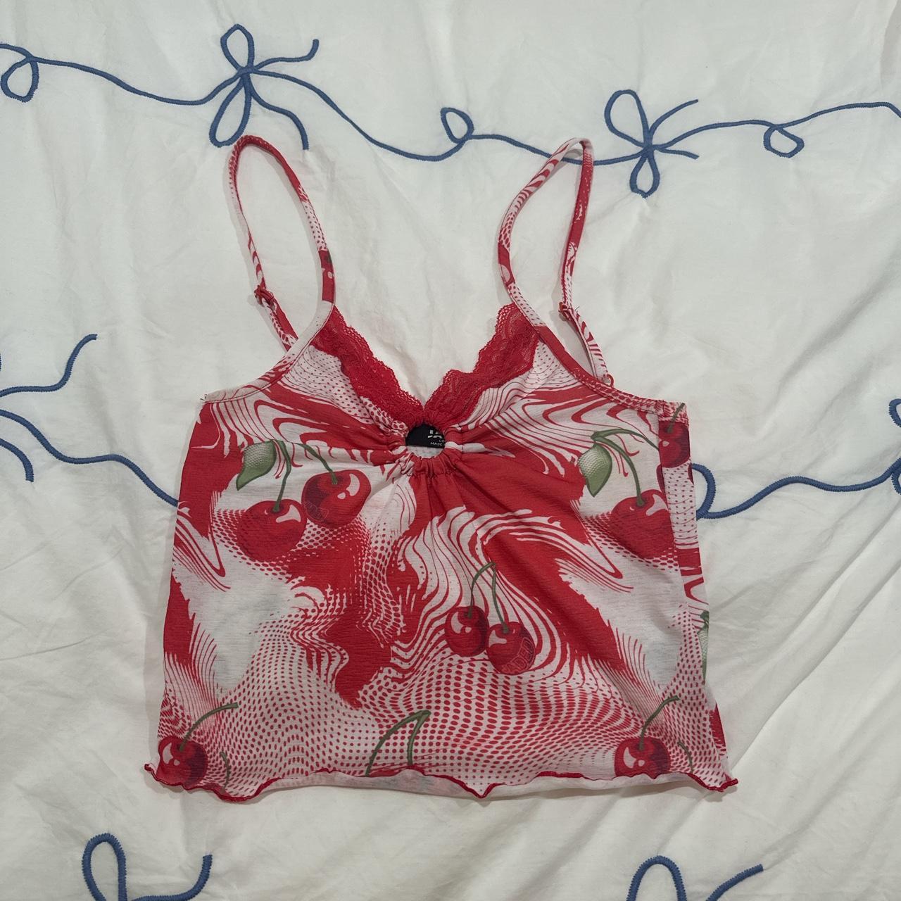 cherry top from jaded london #redtop #jadedlondon... - Depop