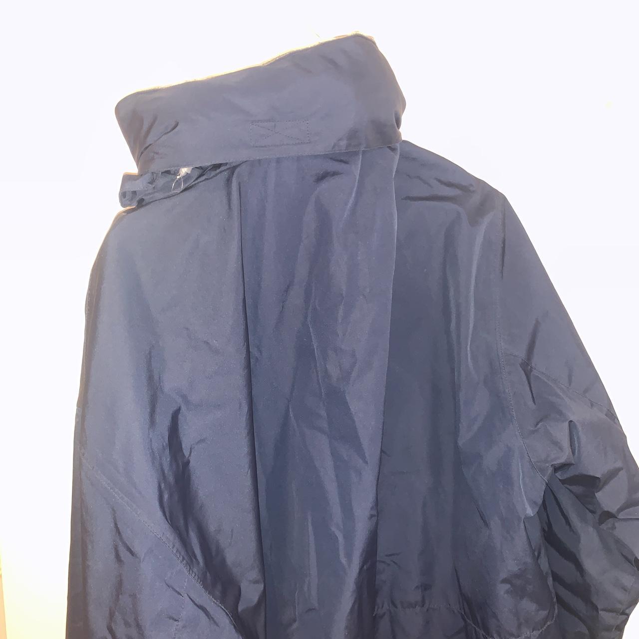 BLUE VINTAGE LACOSTE PARKA JACKET. THE HOOD IS... - Depop