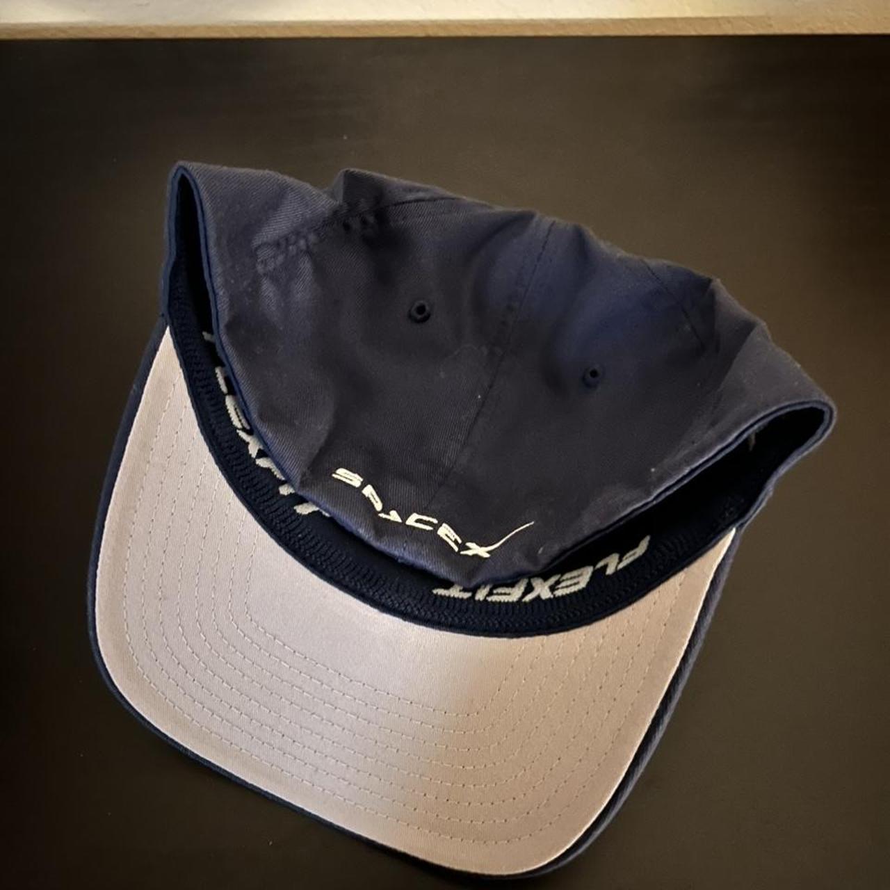 Official SpaceX navy logo flex fit hat Size L/XL... - Depop